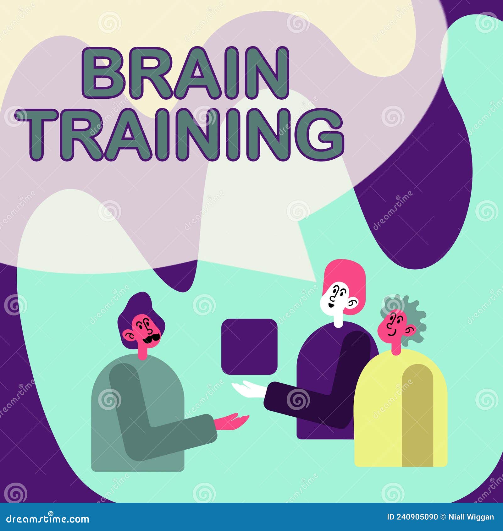 Conceptual Display Brain Training. Internet Concept Mental Activities ...