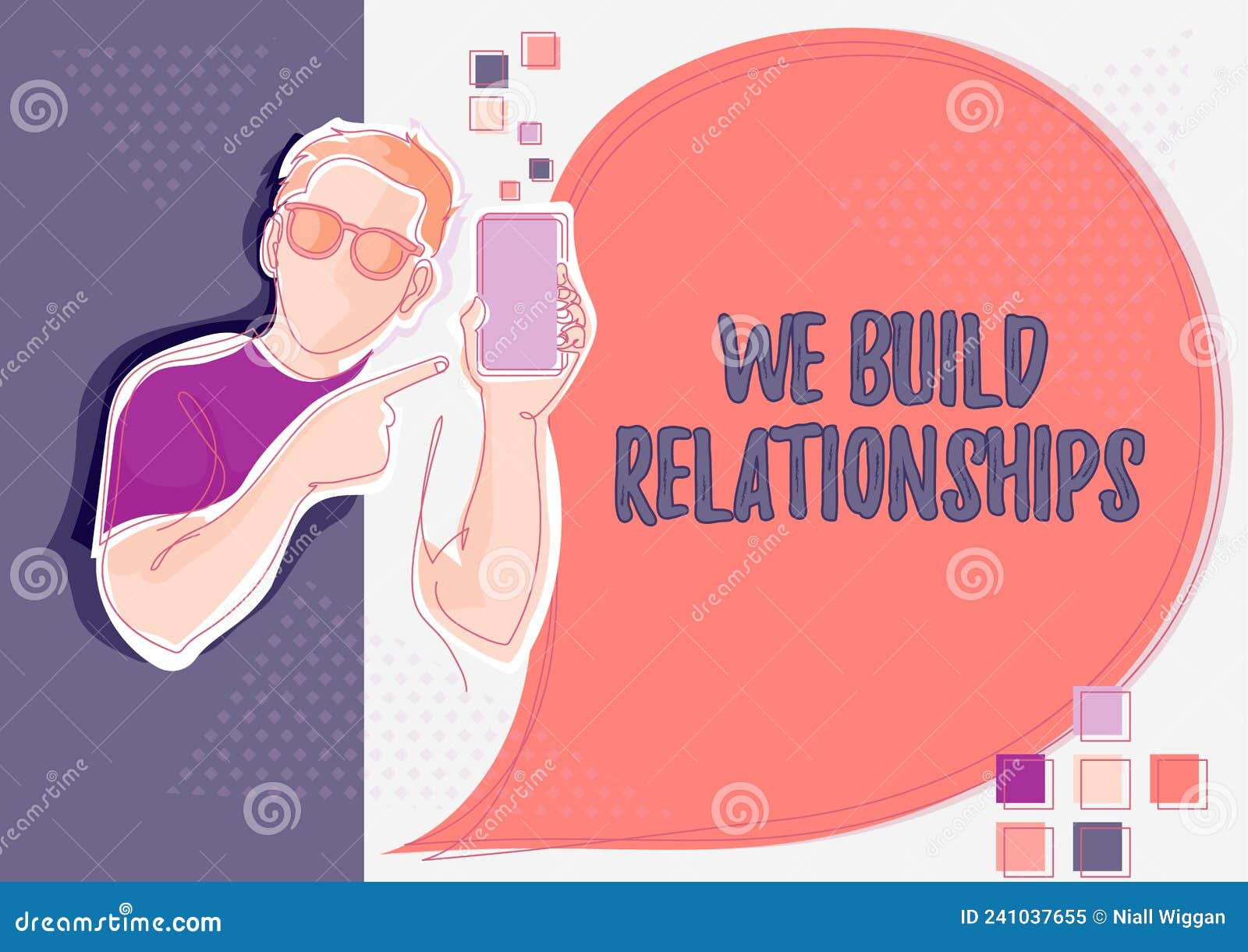 Conceptual Display we Build Relationships. Word for we Build ...