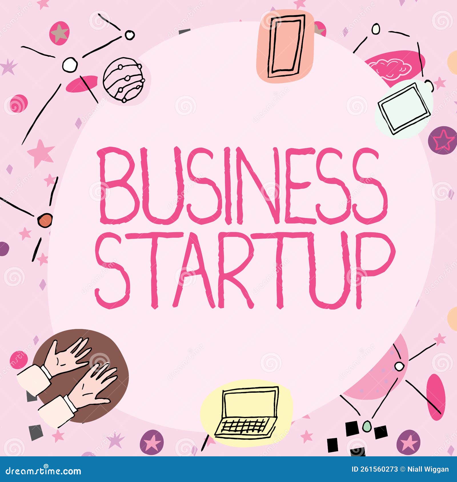 Conceptual Display Business Startup. Concept Meaning during the First ...