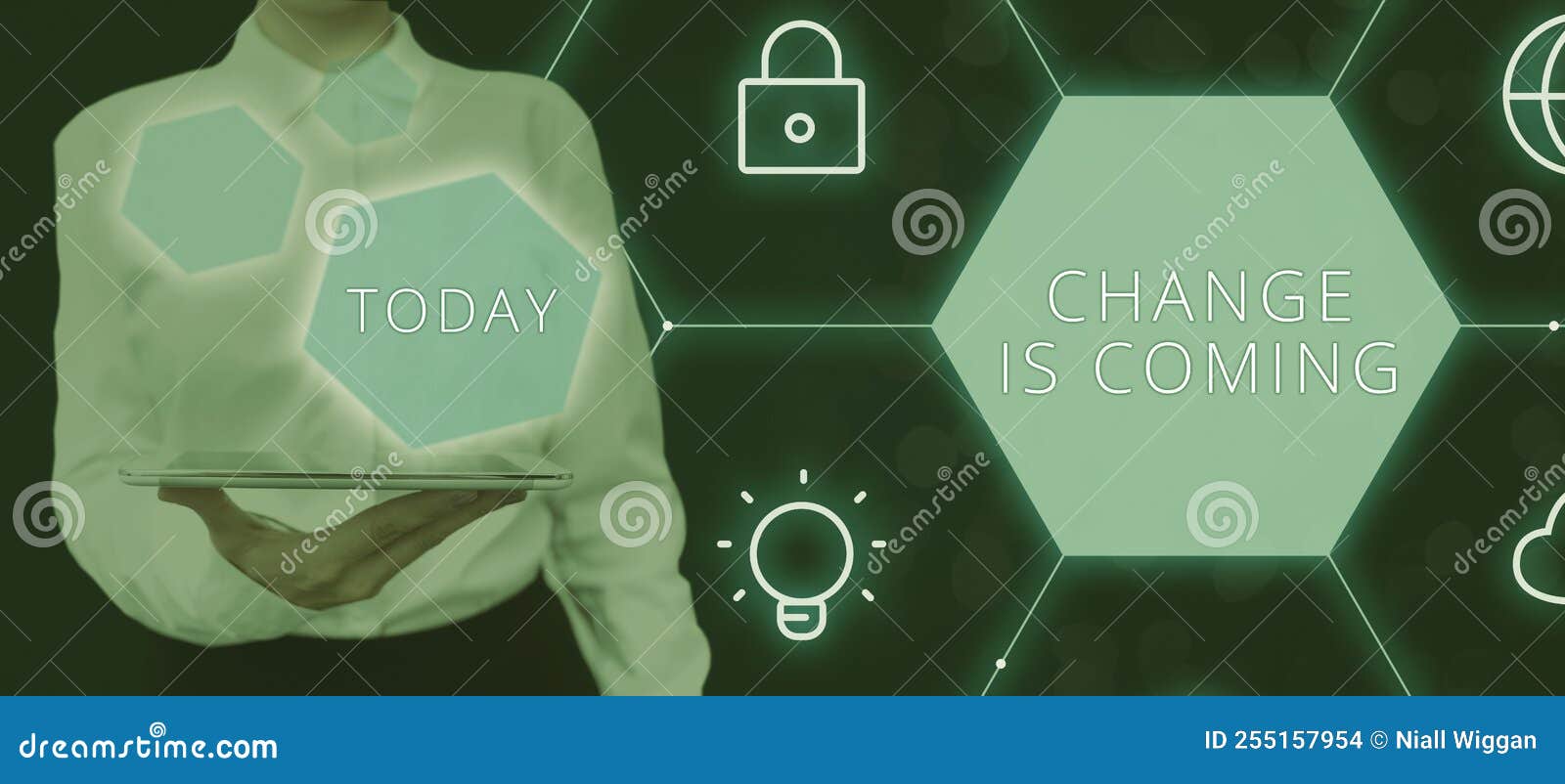 Conceptual Display Change is Comingtelling Someone that Future Going To ...