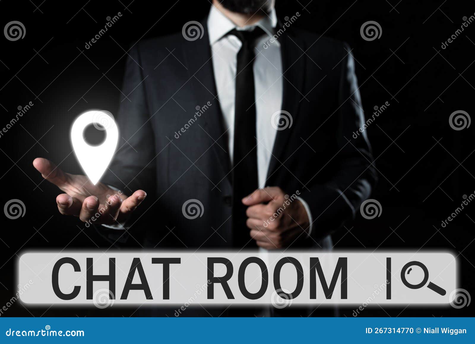 Conceptual Display Chat Room. Concept Meaning Area on the Internet or ...