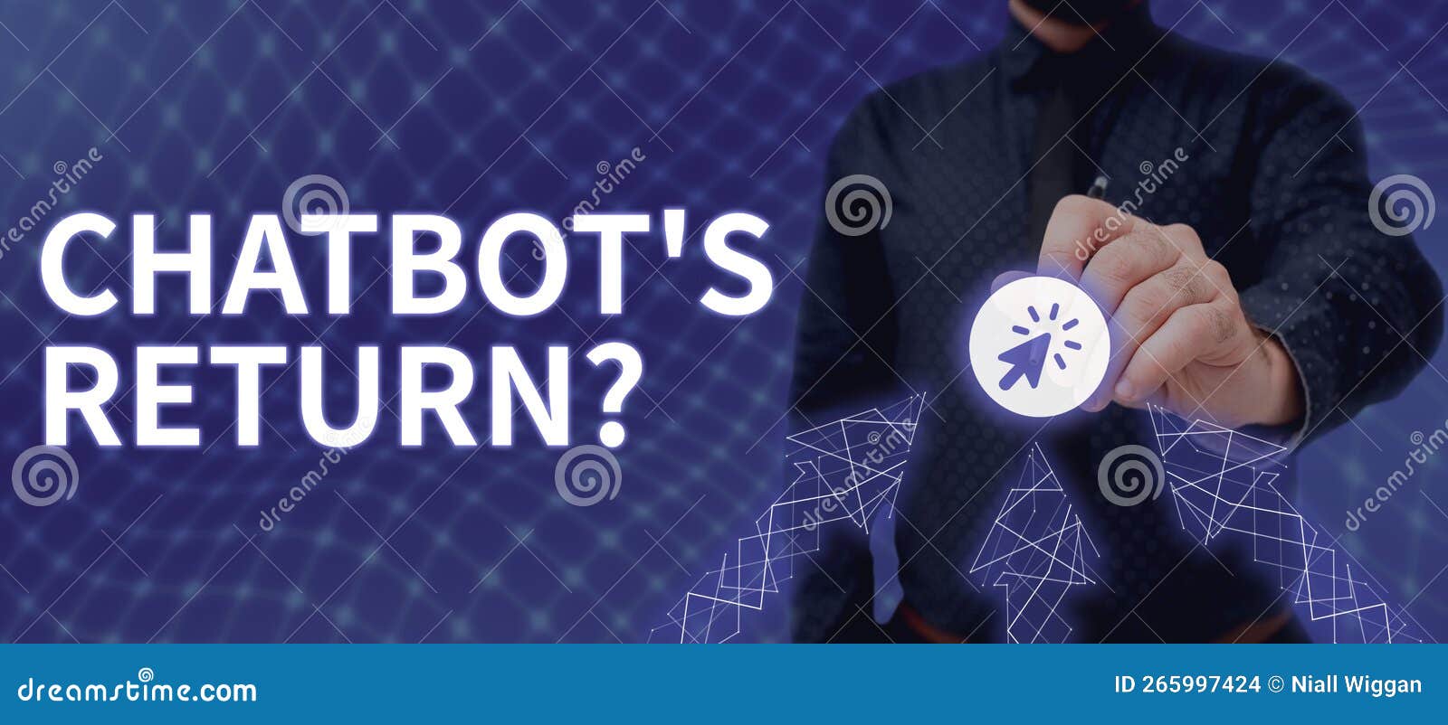 Sign Displaying Chatbot& X27;s Return. Business Concept Program that ...