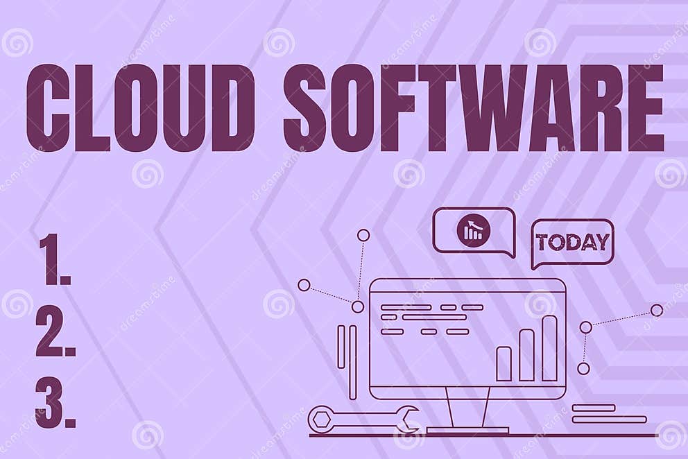 Conceptual Display Cloud Software. Concept Meaning Programs Used in Storing Accessing Data Over ...