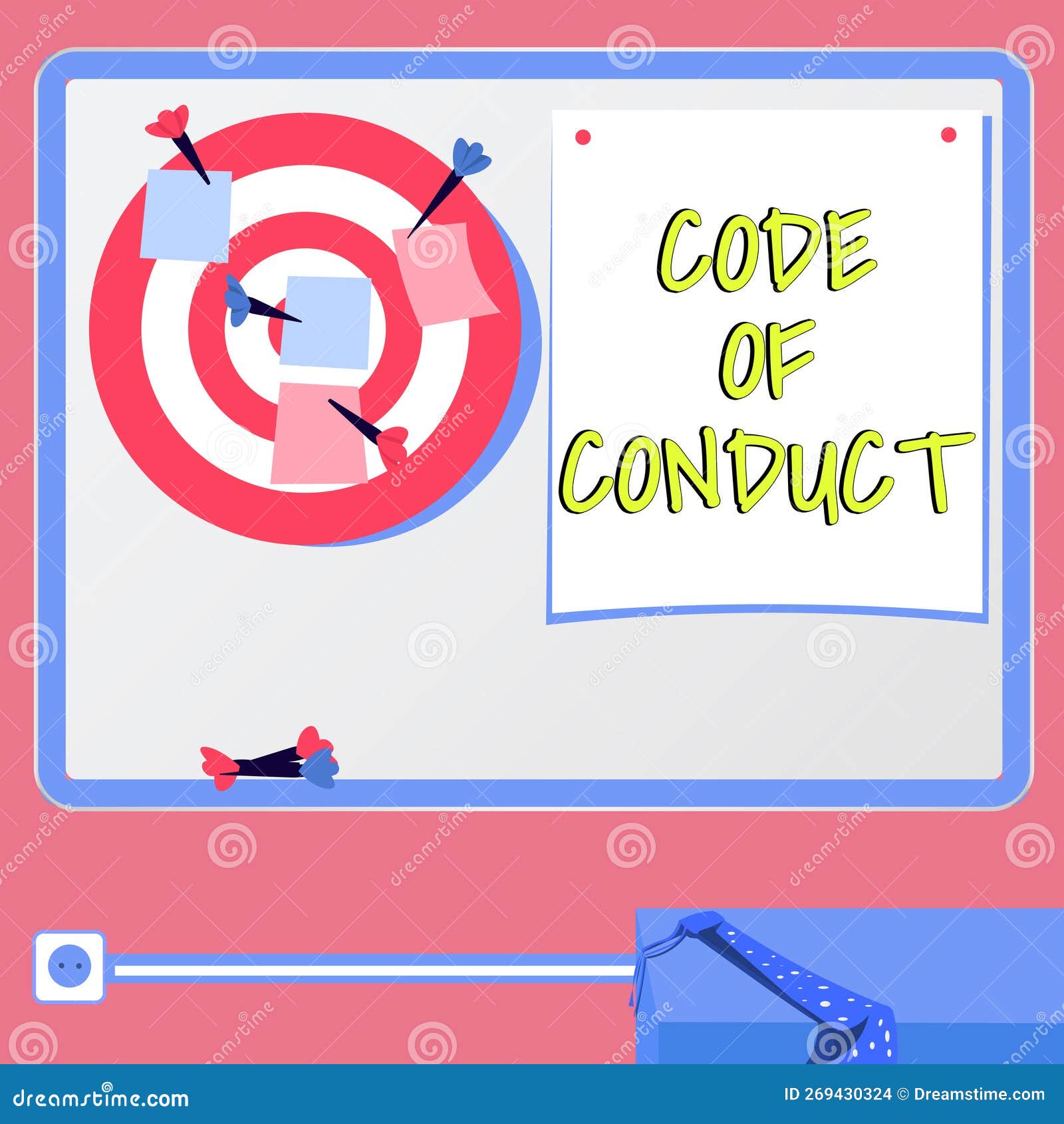 Conceptual Display Code of Conduct. Internet Concept Ethics Rules Moral ...