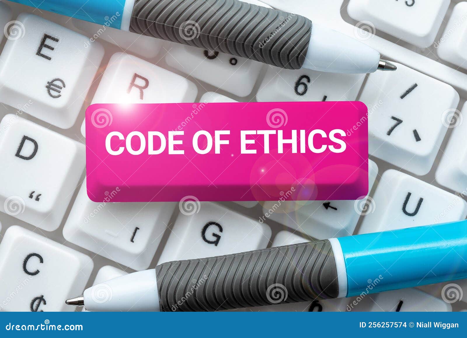Conceptual Display Code of Ethics. Word for Moral Rules Ethical ...