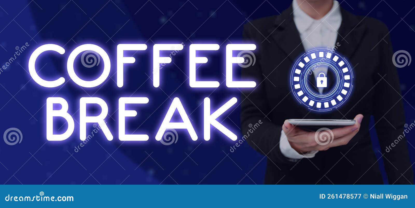 Conceptual Display Coffee Break. Business Showcase Short Time Allotted ...