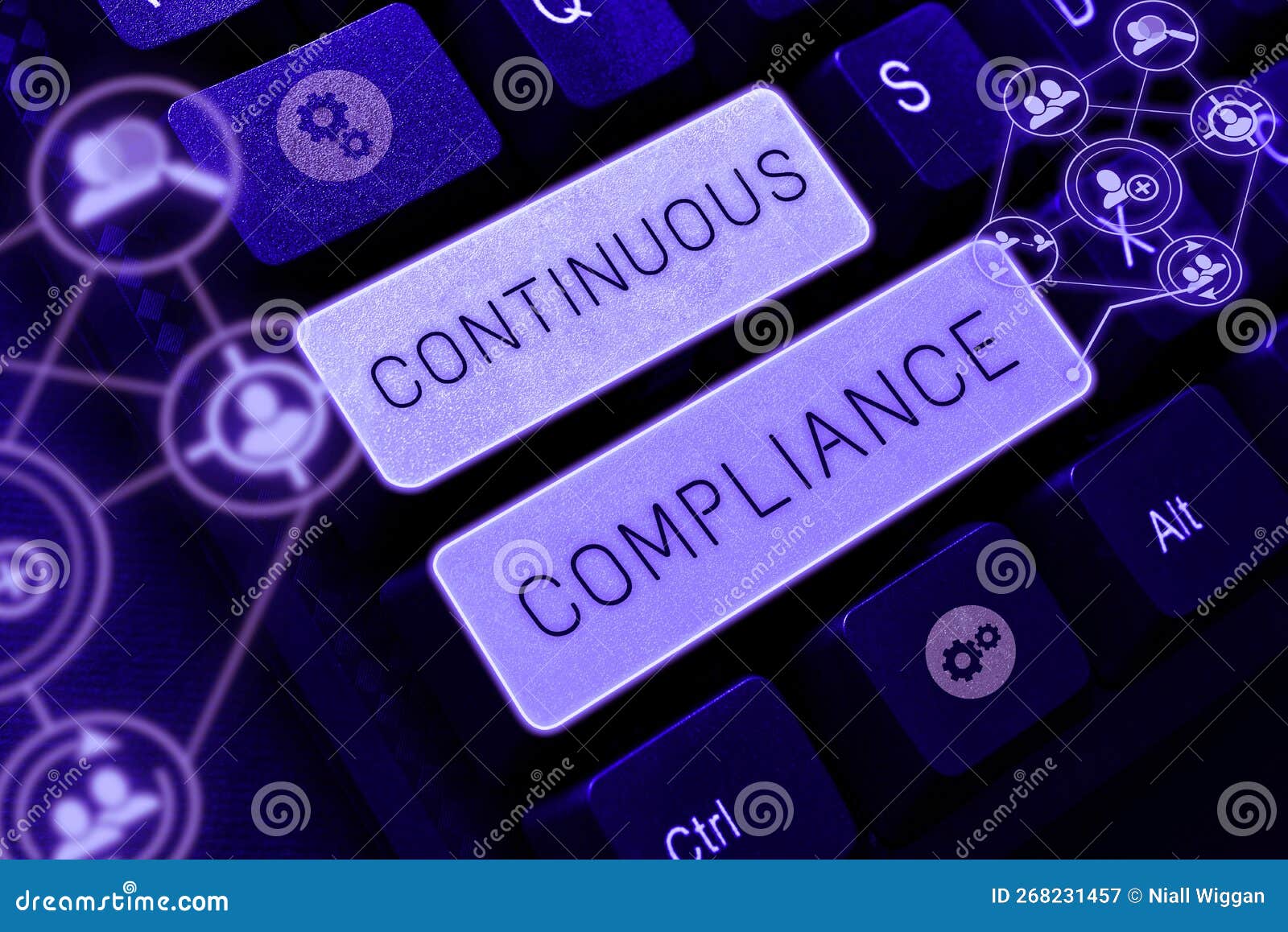 Conceptual Display Continuous Compliance. Word Written on Internal ...