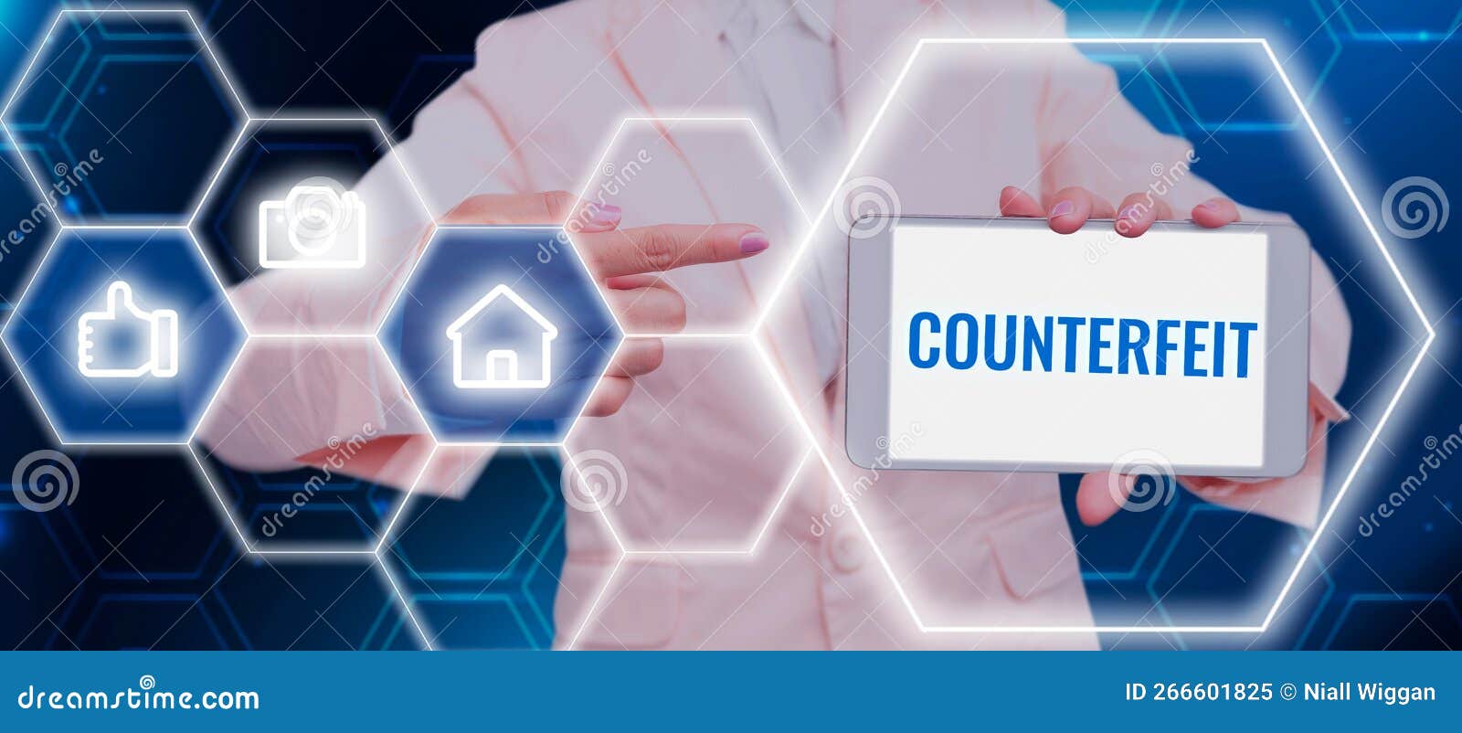 Conceptual Display Counterfeit. Business Idea Made in Imitation of ...