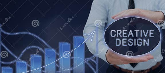 Conceptual Display Creative Design. Word for a Visual Element Which ...