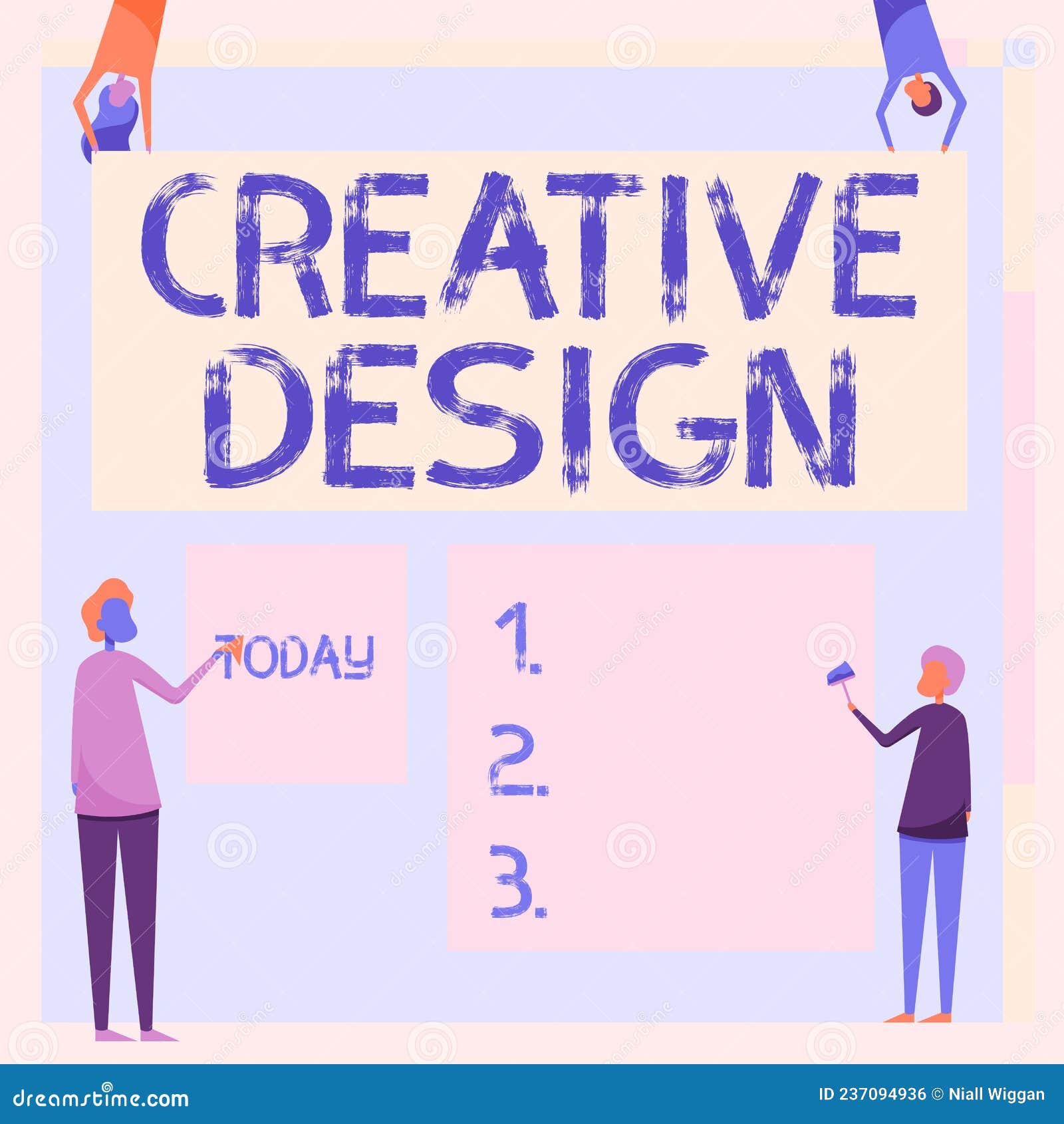 Conceptual Display Creative Design. Word for a Visual Element Which ...