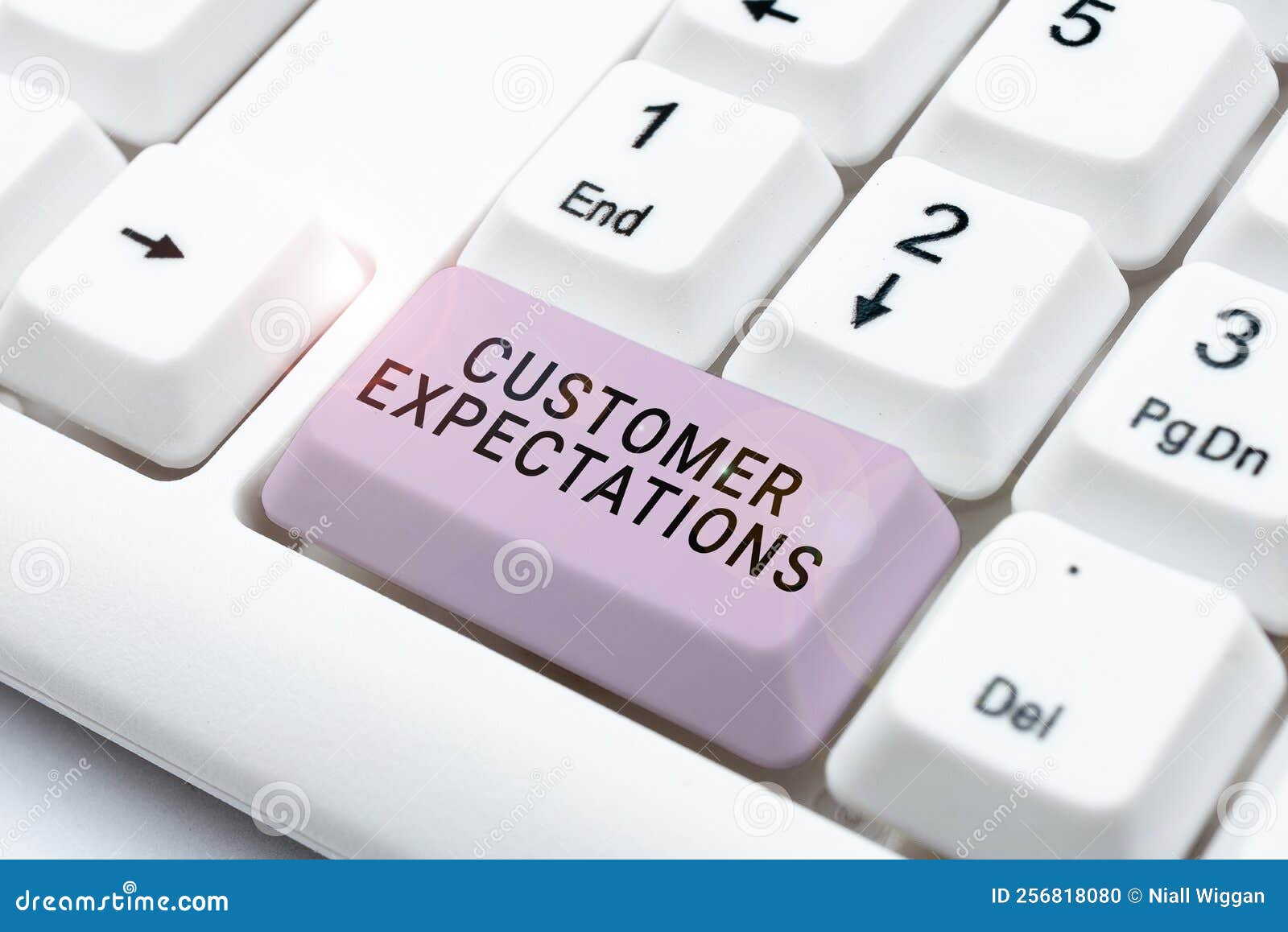 Conceptual Display Customer Expectations. Business Approach Benefits a ...