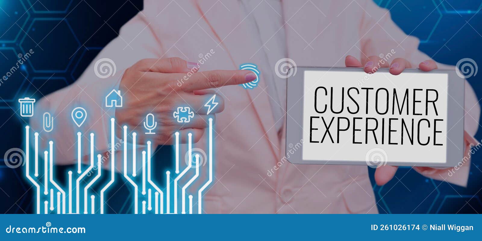 Conceptual Display Customer Experience. Internet Concept Interaction ...