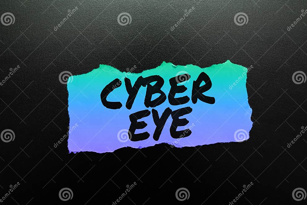 Conceptual Display Cyber Eye. Internet Concept Tool Engages in Building ...