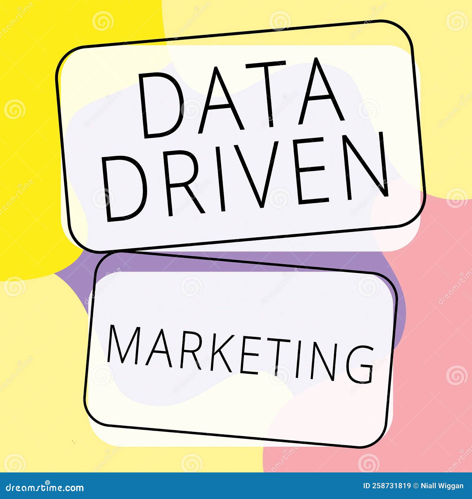 Conceptual Display Data Driven Marketing. Business Showcase Strategy ...