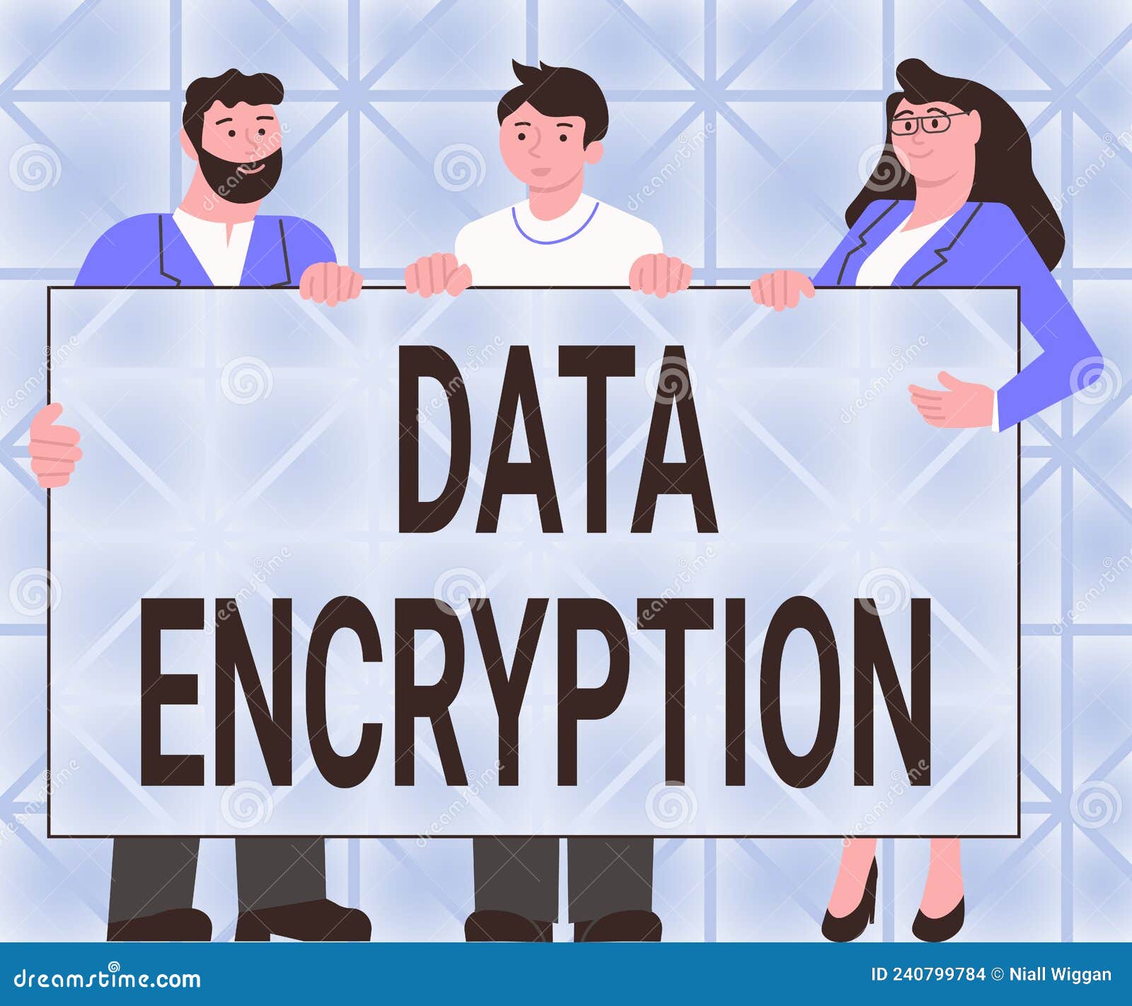 Text Showing Inspiration Data Encryption. Business Idea Symmetrickey Algorithm for the ...