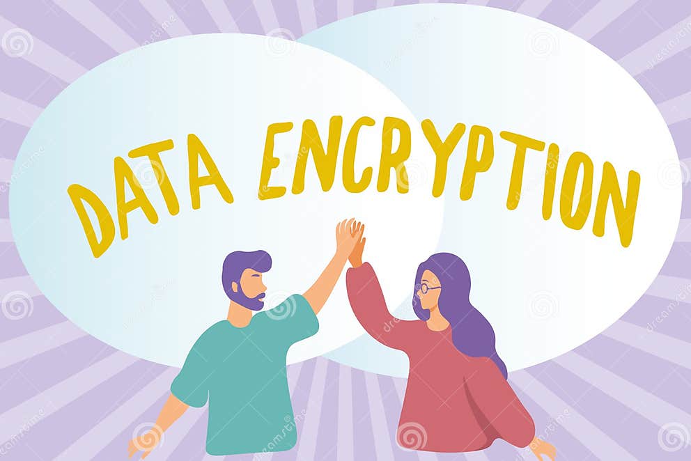 Conceptual Display Data Encryption. Word Written on Symmetrickey Algorithm for the Encrypting ...