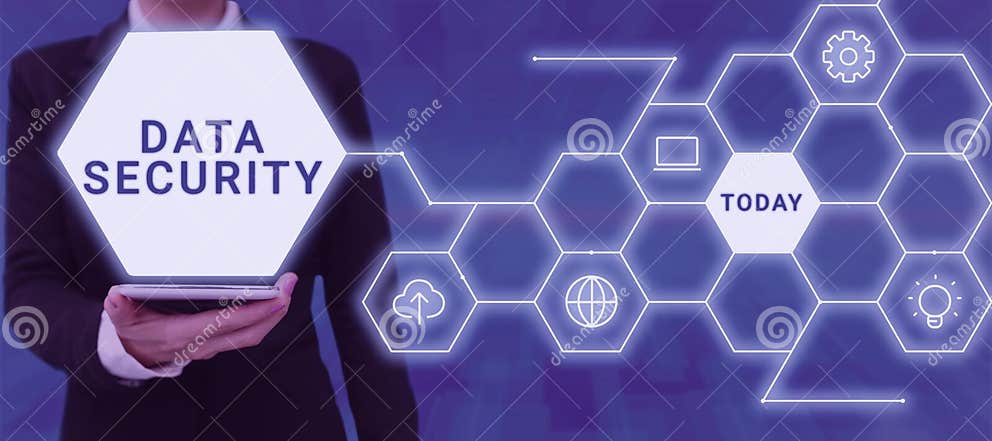 Conceptual Display Data Security Word Written On Confidentiality Disk Encryption Backups