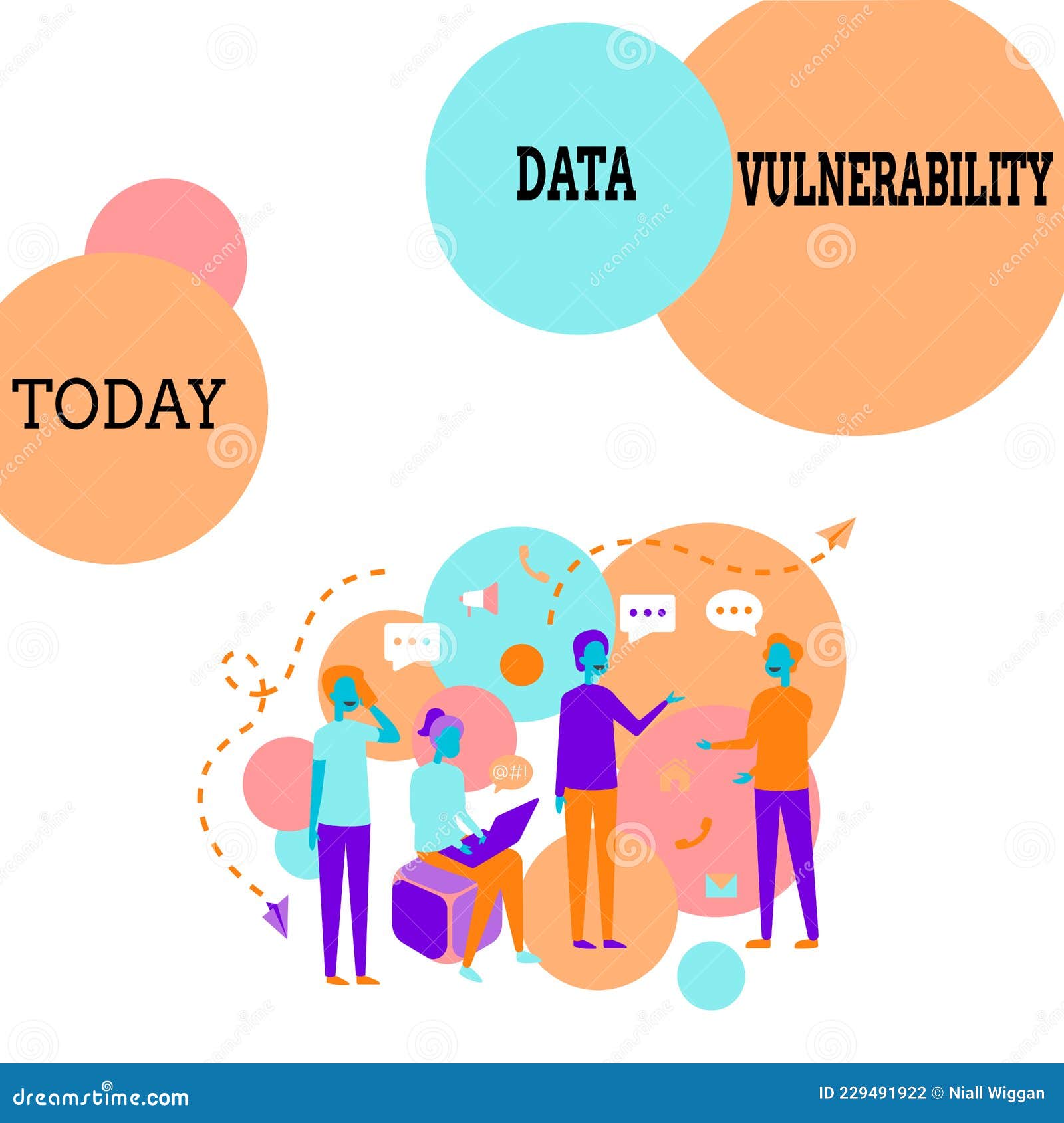 Conceptual Display Data Vulnerability. Conceptual Photo Weakness of a ...