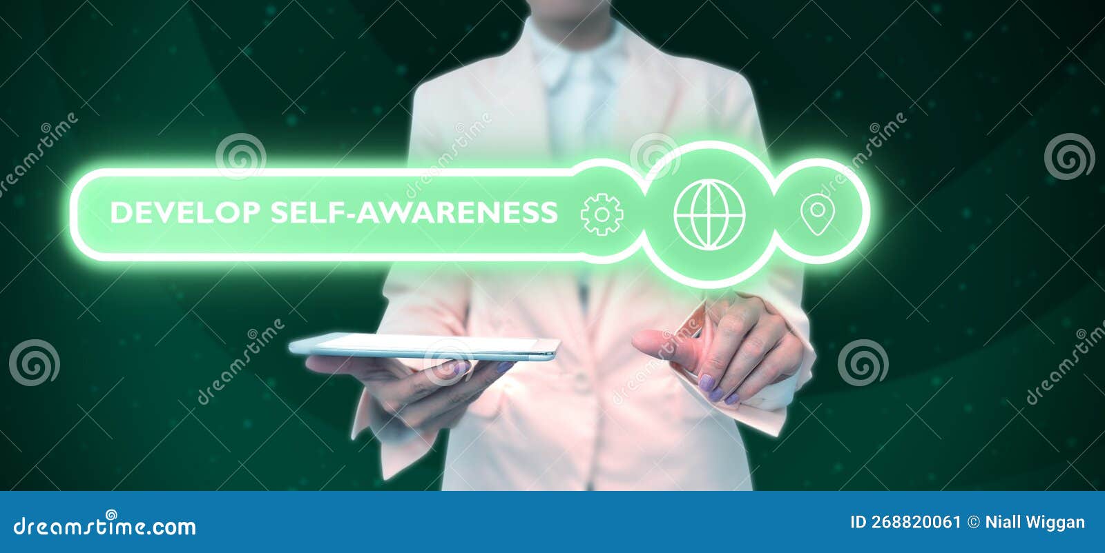 Conceptual Display Develop Self Awareness. Business Showcase Improve ...