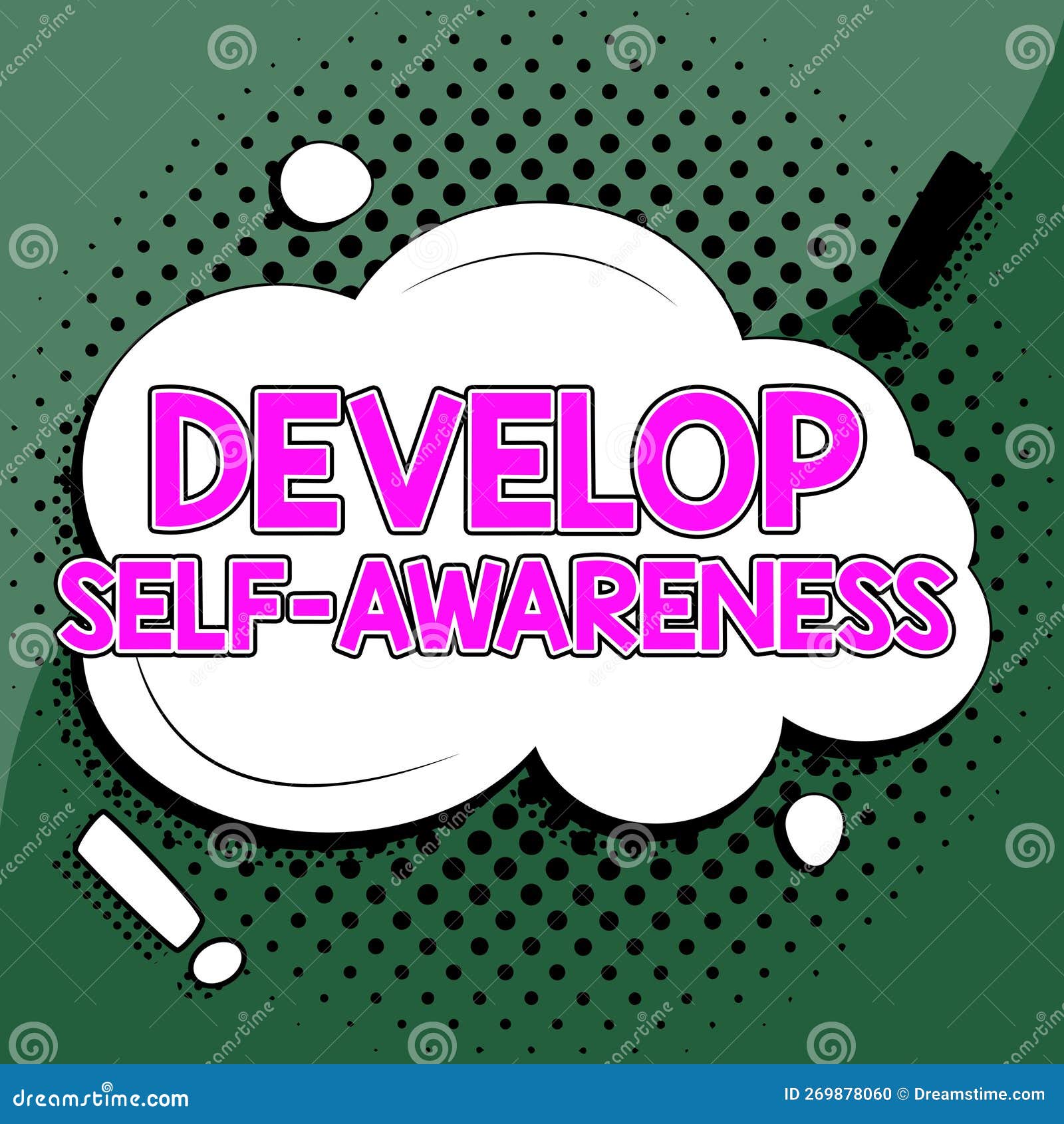 Conceptual Display Develop Self Awareness. Word Written on Improve ...