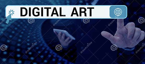 Conceptual Display Digital Art. Concept Meaning Use of Skill and ...