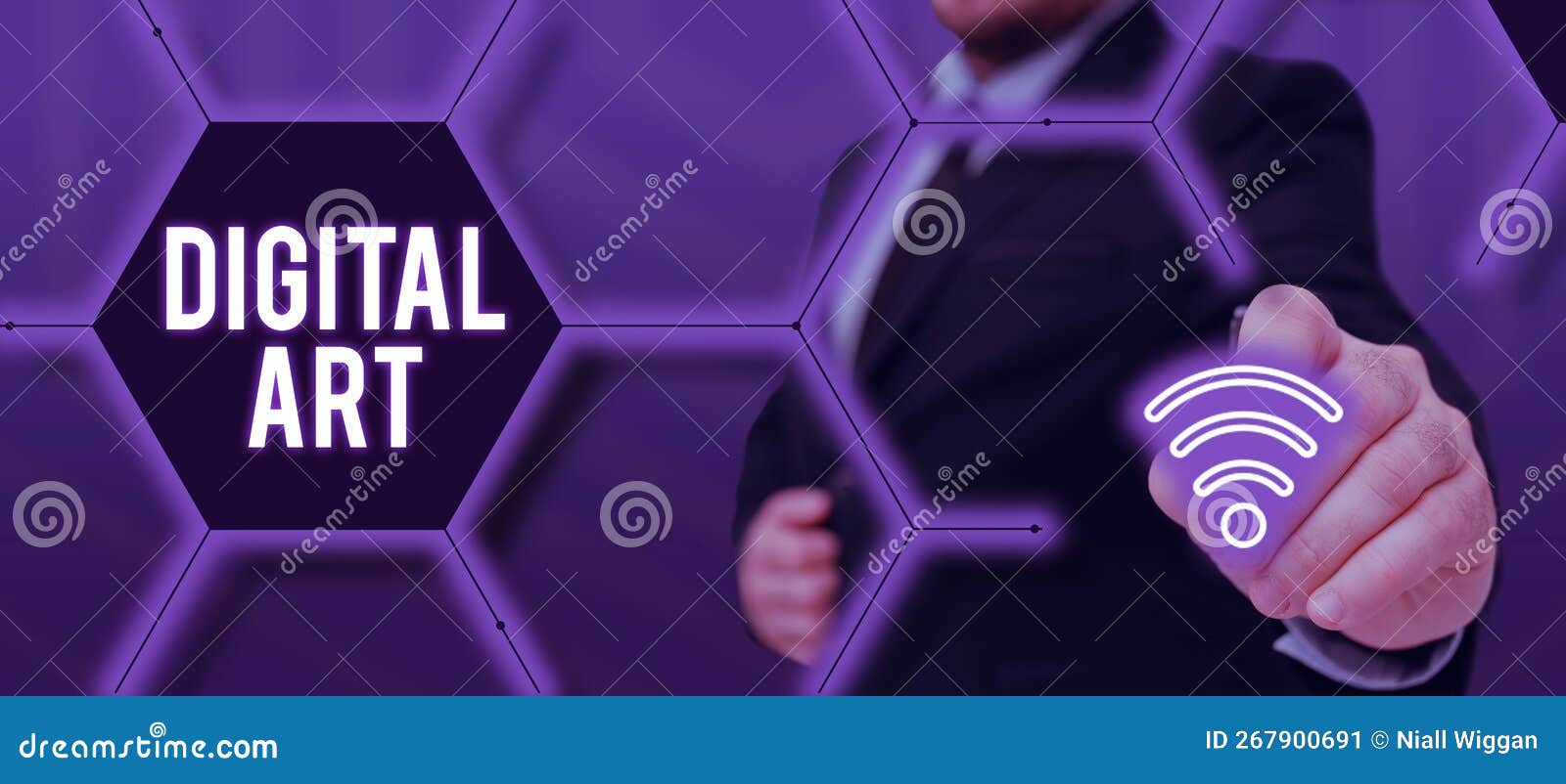 Conceptual Display Digital Art. Internet Concept Use of Skill and ...