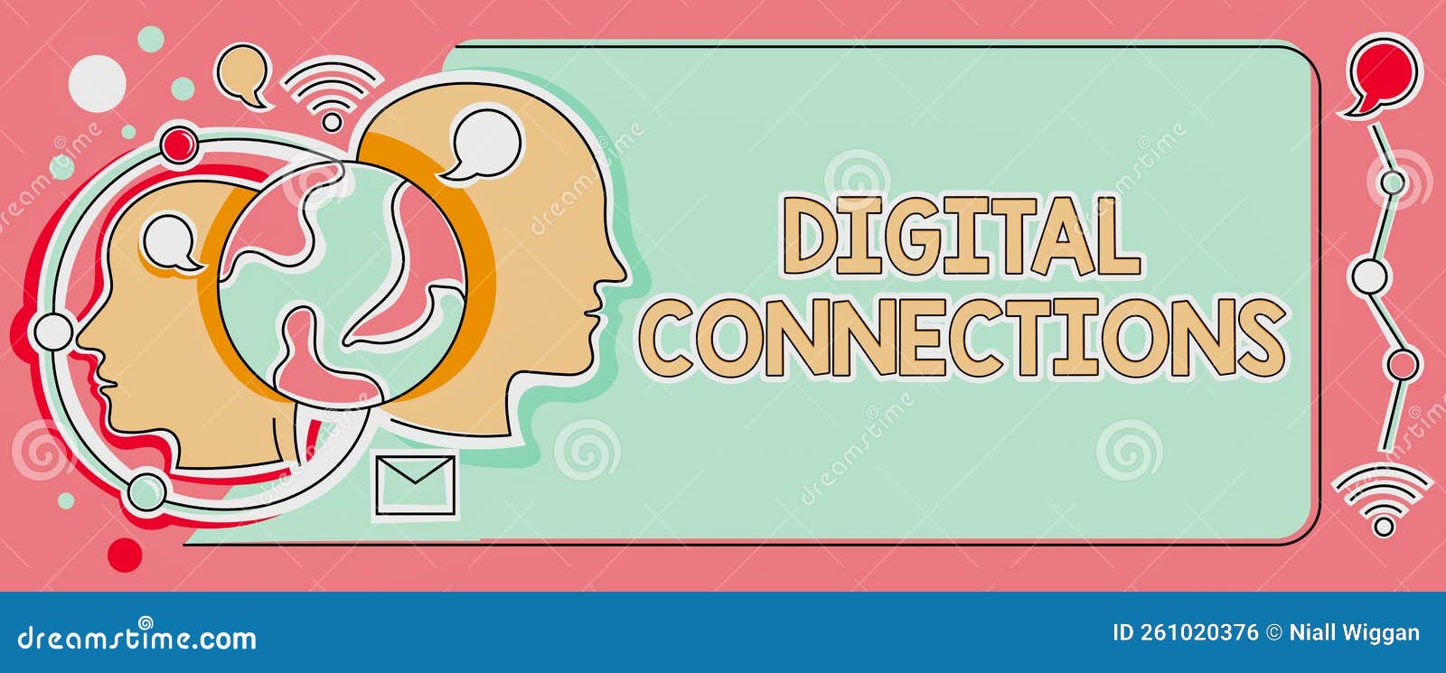 Text Caption Presenting Digital Connections. Conceptual Photo Virtual ...
