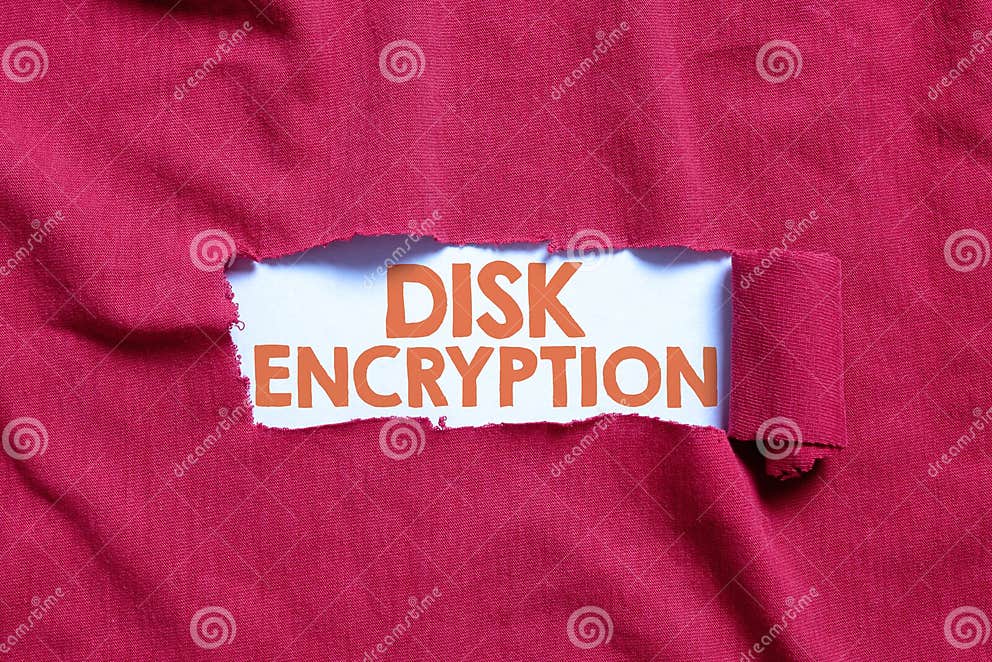Conceptual Display Disk Encryption. Business Idea the Security Mechanism Used To Protect Data at ...