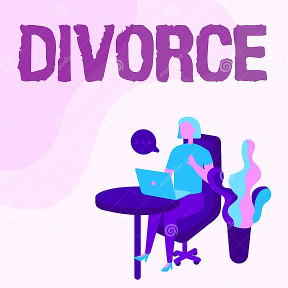 Text Showing Inspiration Divorce Business Idea Legal Dissolution Of
