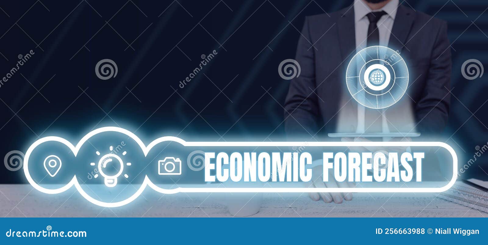 Conceptual Display Economic ForecastProcess of Making Predictions about ...