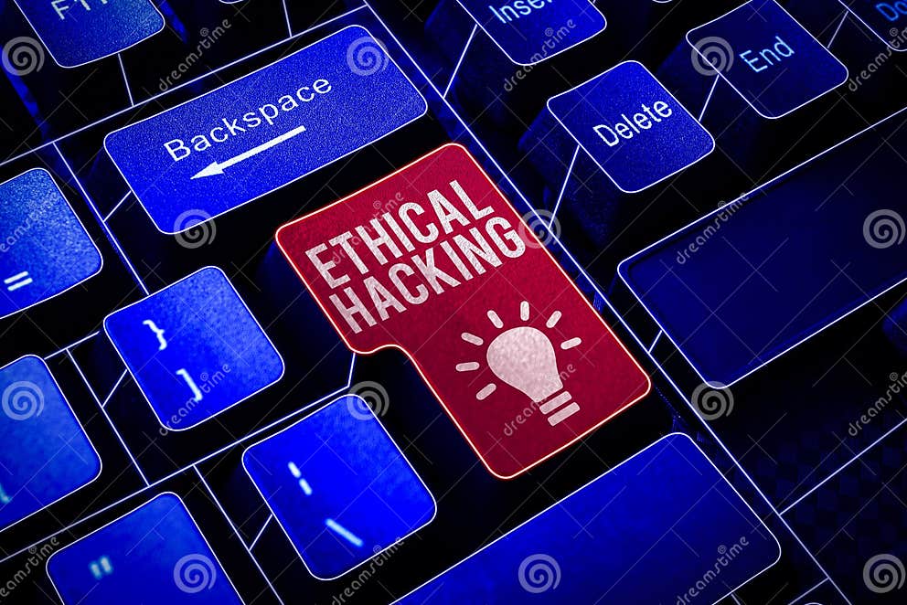 Conceptual Caption Ethical Hacking. Business Approach Act of Locating ...