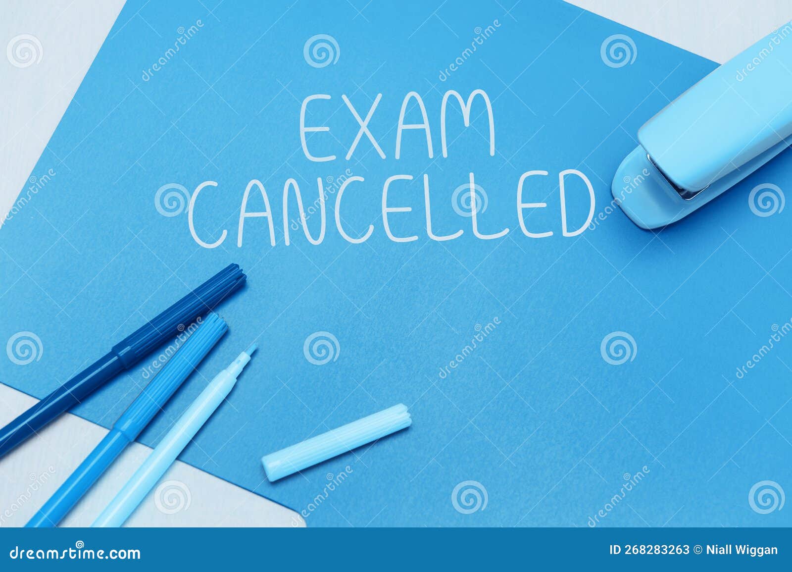 Sign Displaying Exam Cancelled. Business Approach the Precise ...