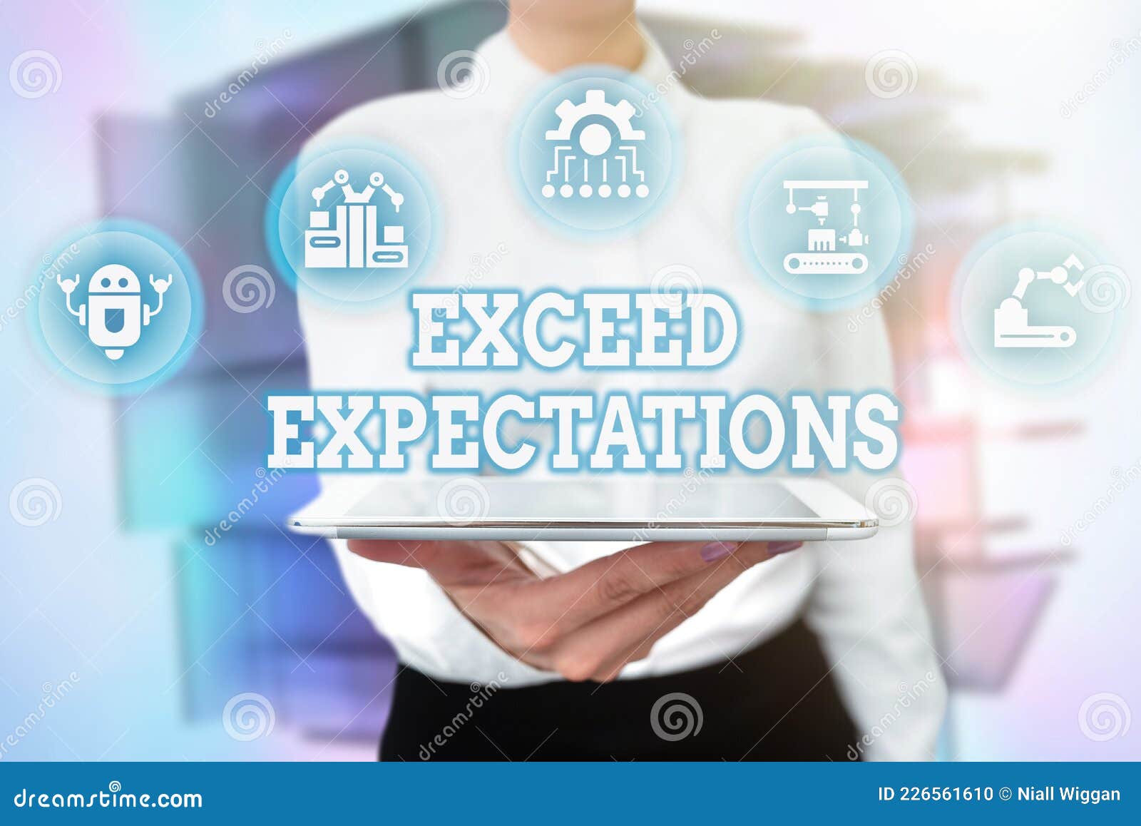 Conceptual Display Exceed Expectations. Business Showcase Able To ...