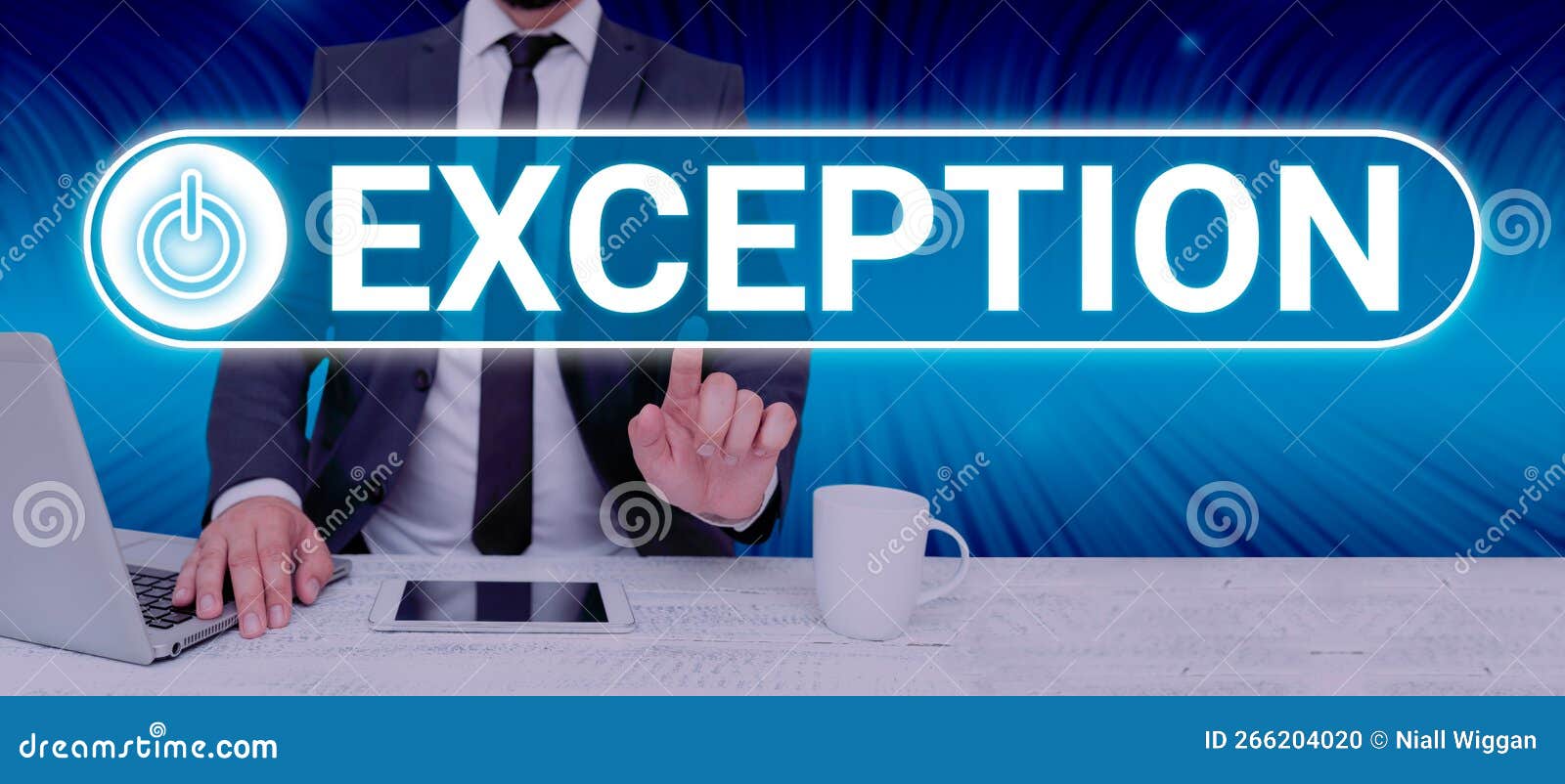 Hand Writing Sign Exception. Conceptual Photo Person or Thing that is ...