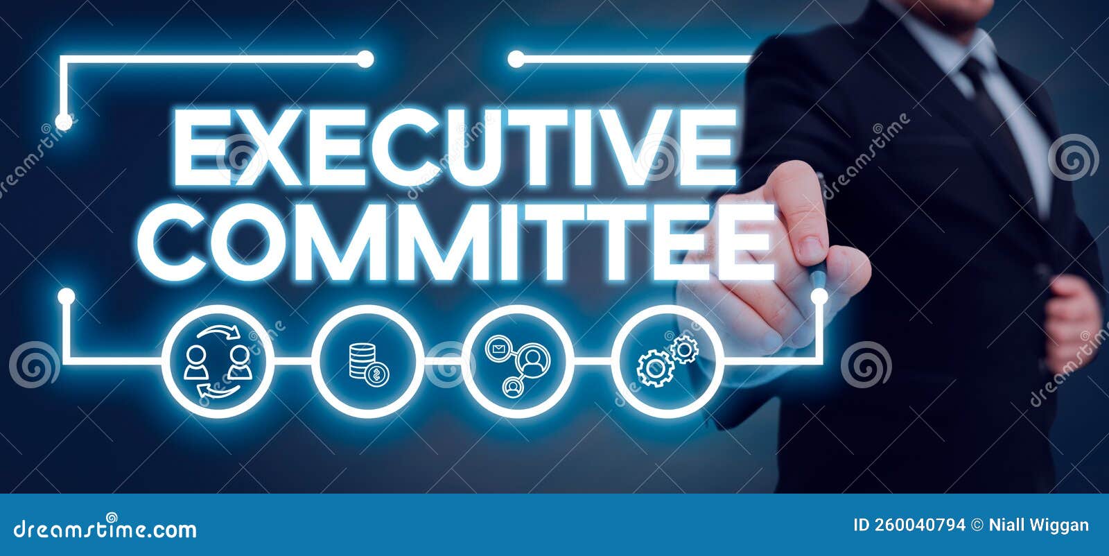 Conceptual Display Executive Committee. Word for Add Information in an ...