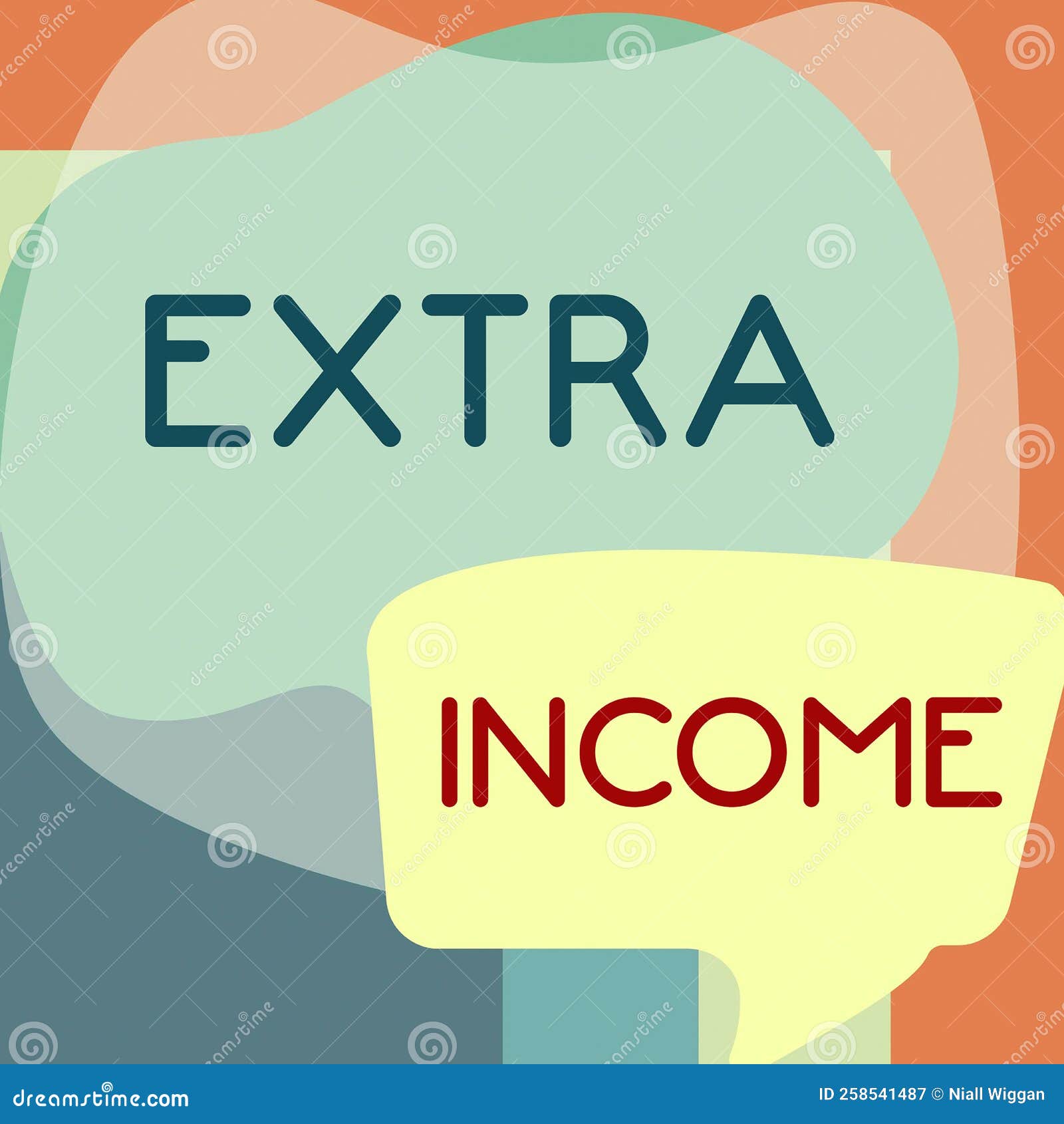 Conceptual Caption Extra Income. Business Concept Additional Fund ...