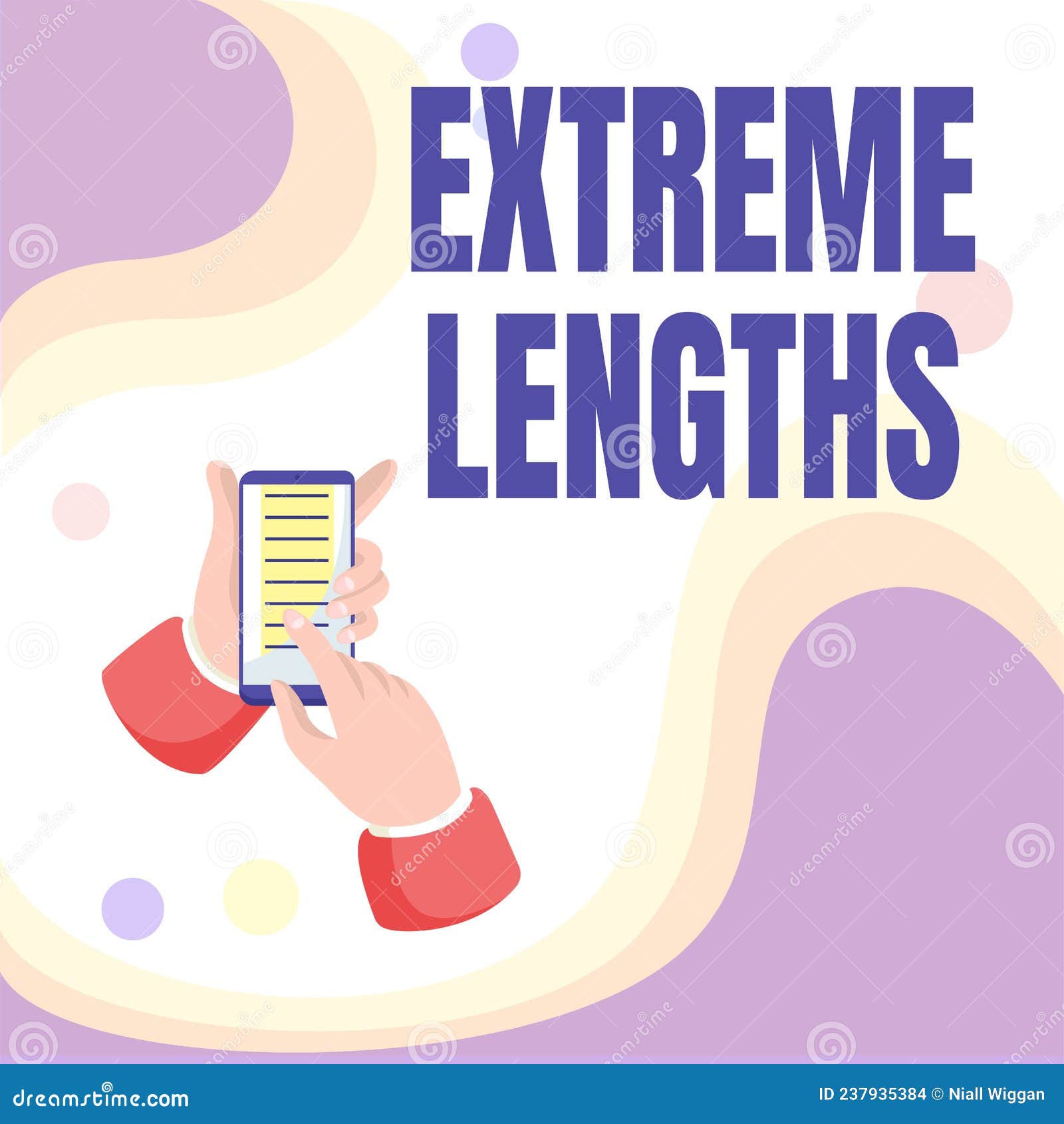 Conceptual Display Extreme Lengths. Internet Concept Make a Great or ...