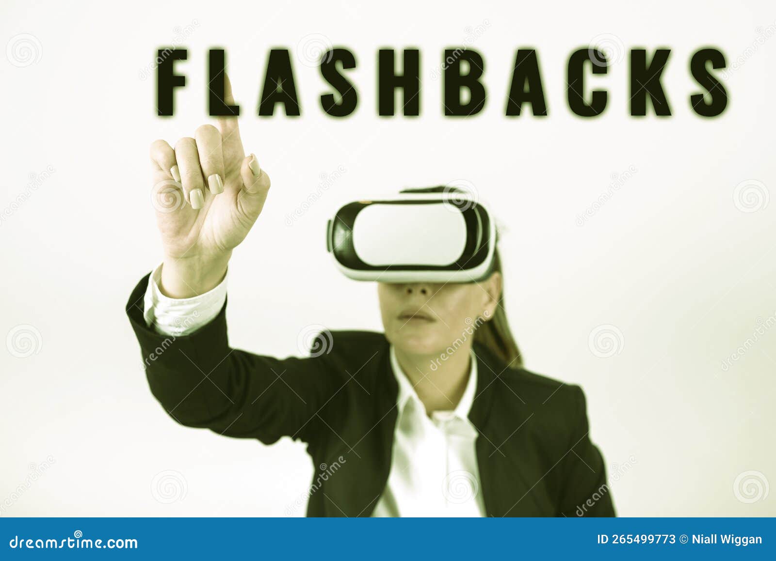 Hand Writing Sign Flashbacks. Word for Interruption of Chronological ...