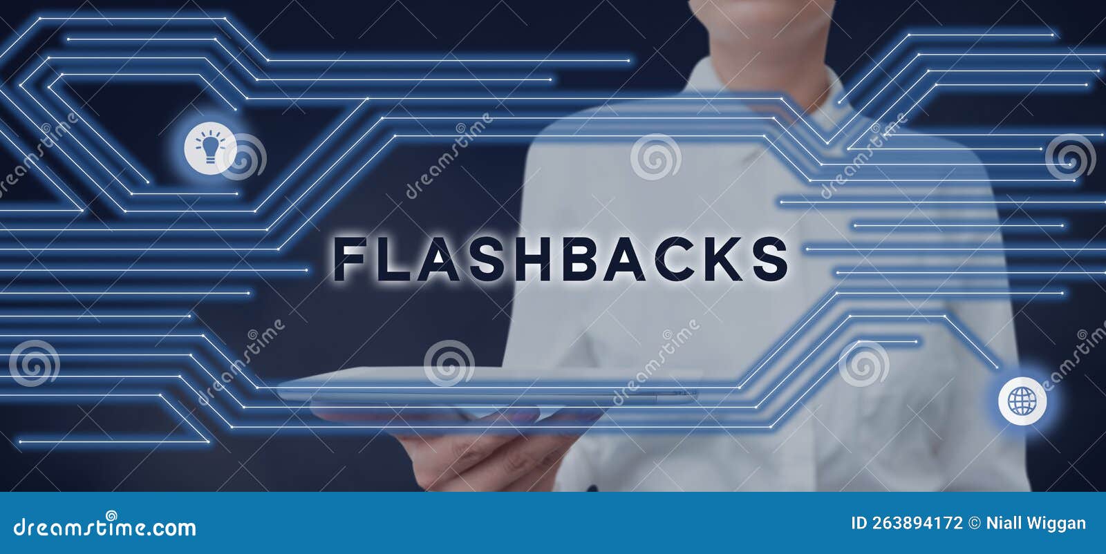 Conceptual Display Flashbacks. Conceptual Photo Interruption of ...