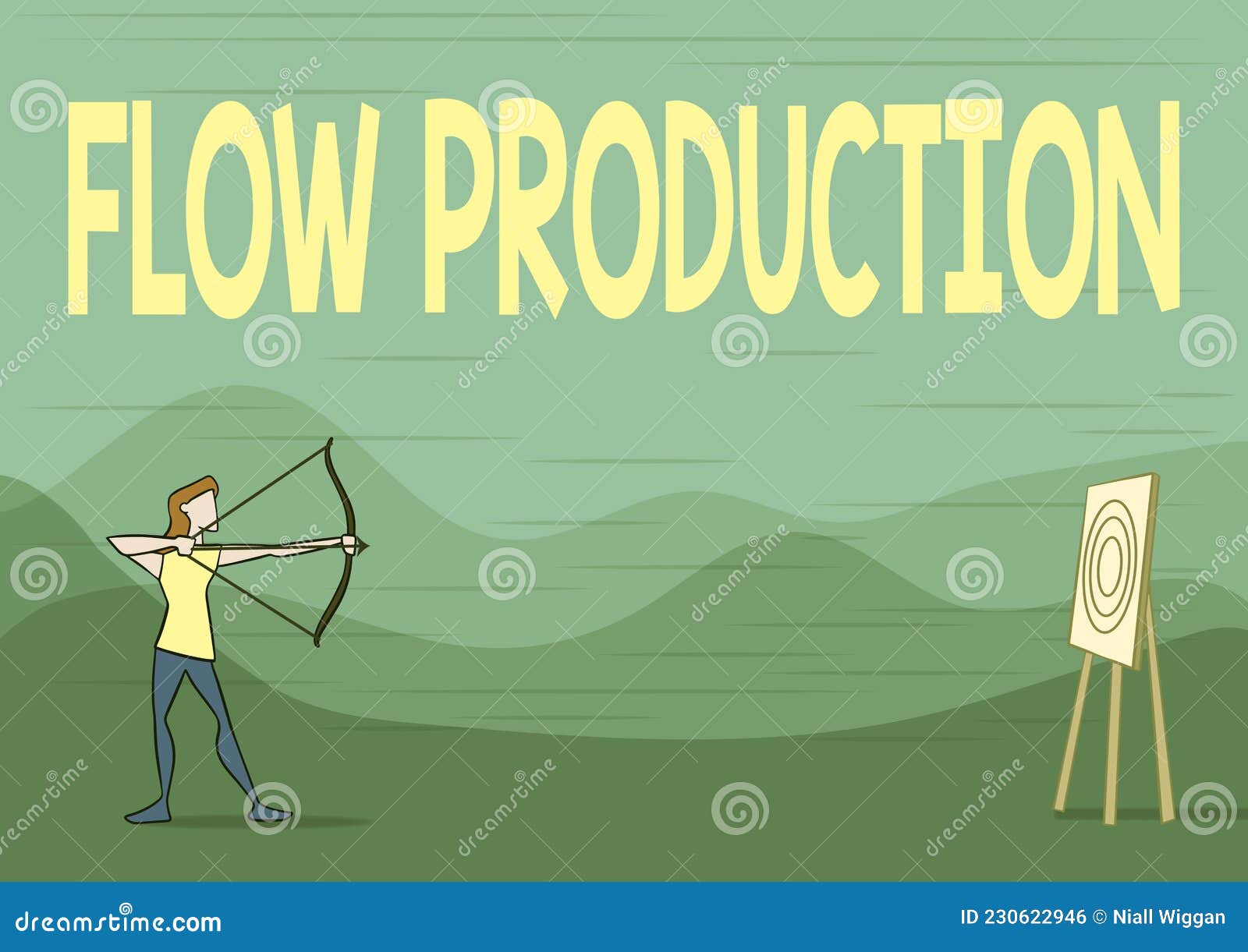 Flow Production Concept Icon. Continuous-flow Manufacturing Idea Thin ...