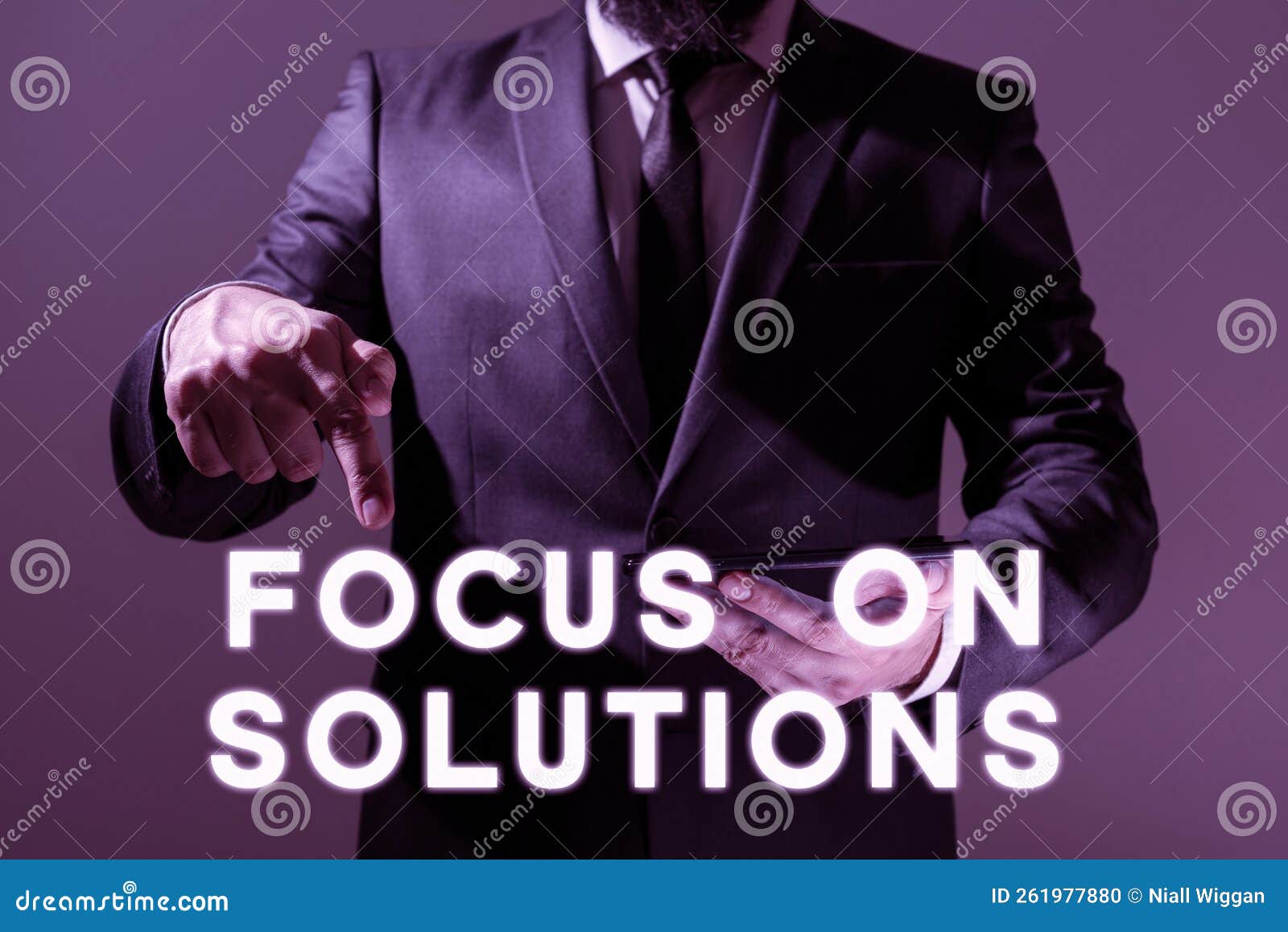 Conceptual Display Focus on Solutions. Conceptual Photo Powerful ...