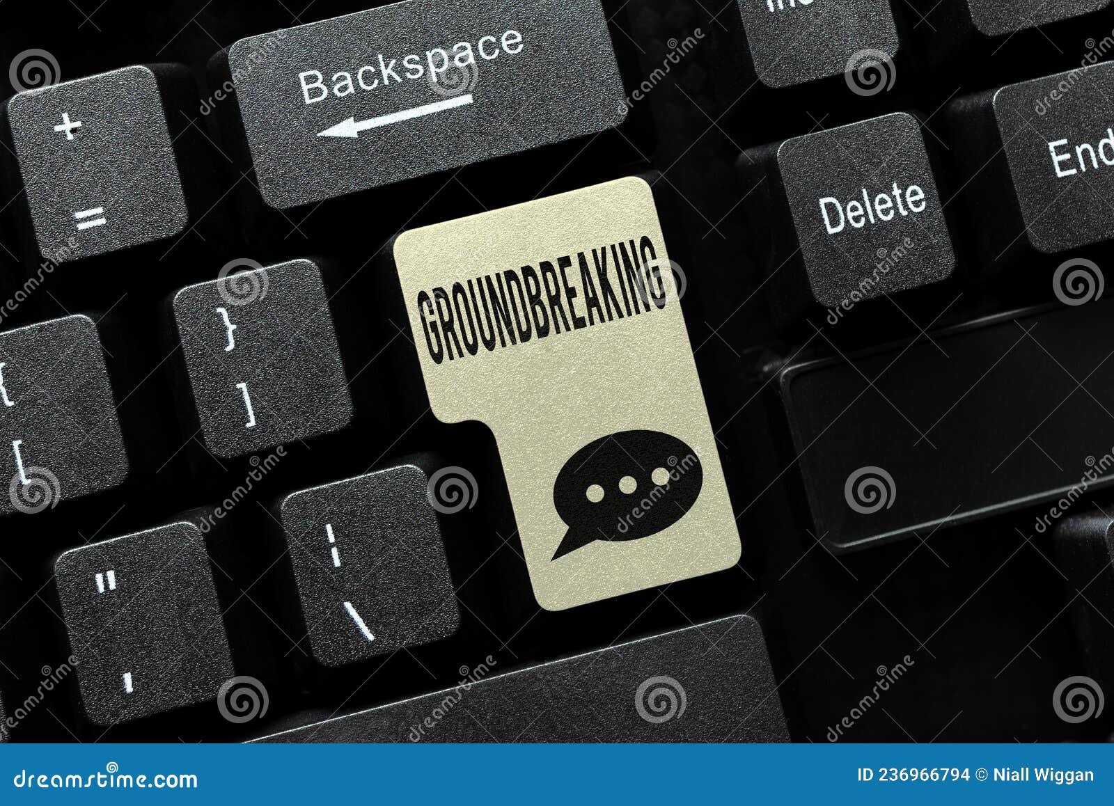 Text Sign Showing Groundbreaking. Business Concept Very New and a Big ...