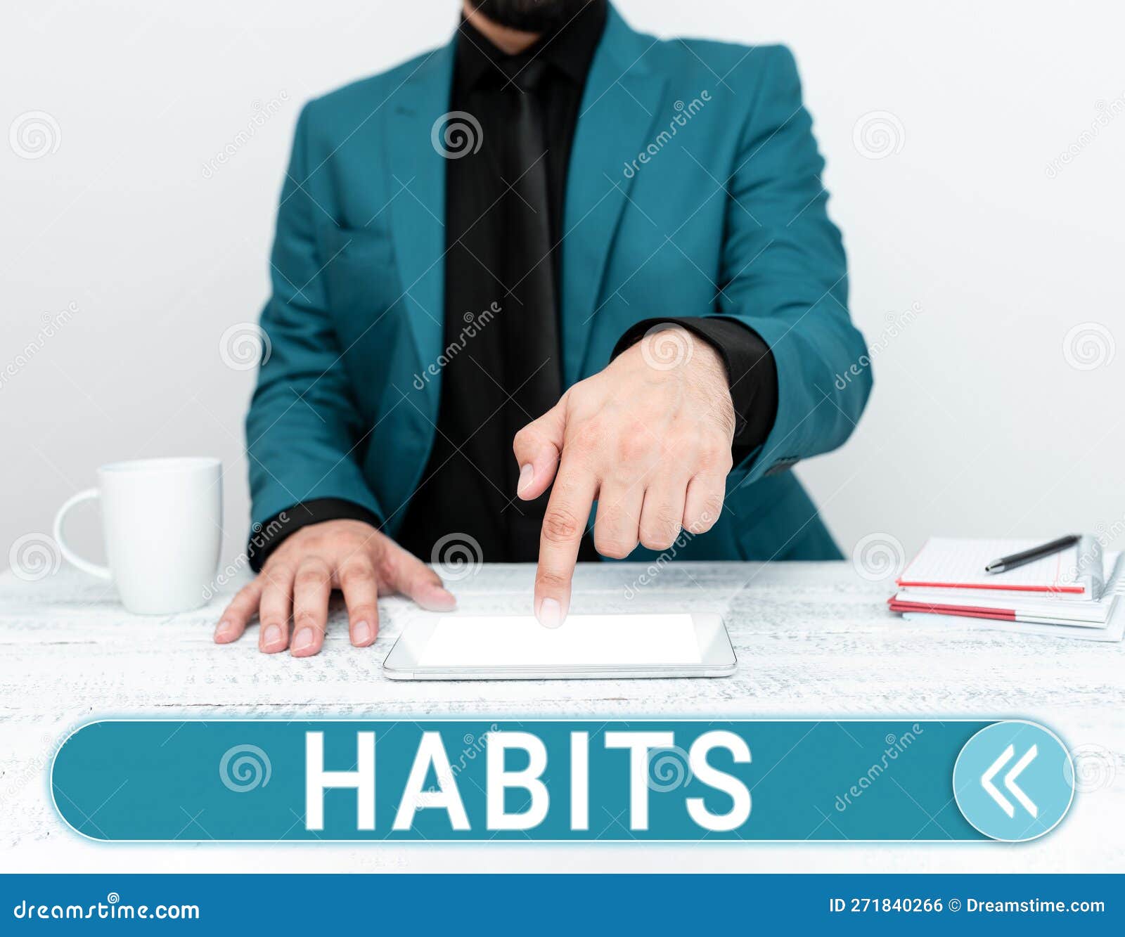 Conceptual Display Habits. Internet Concept Regular Tendency or ...