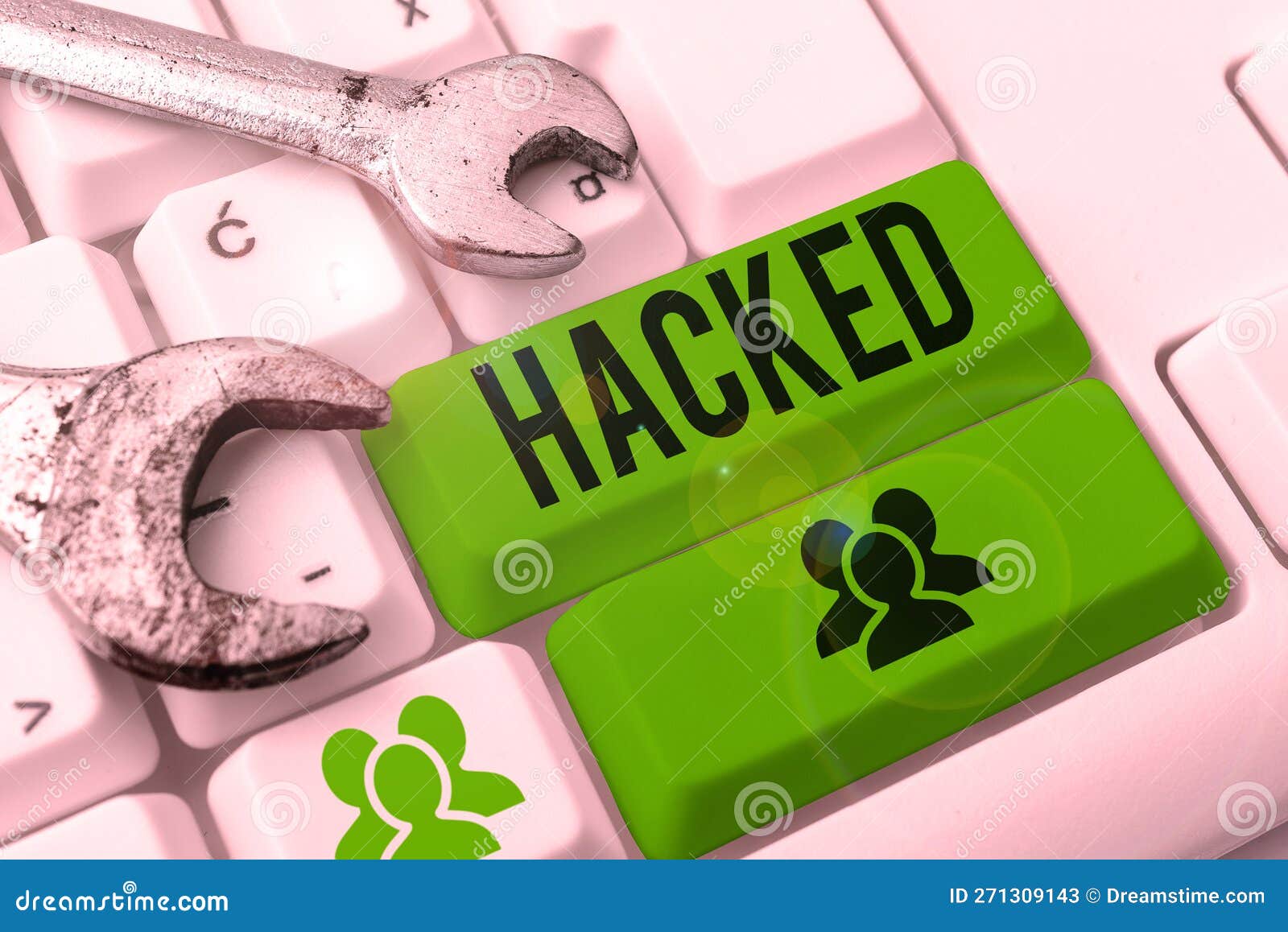 Conceptual Display Hacked. Conceptual Photo Gain Unauthorized Access To ...