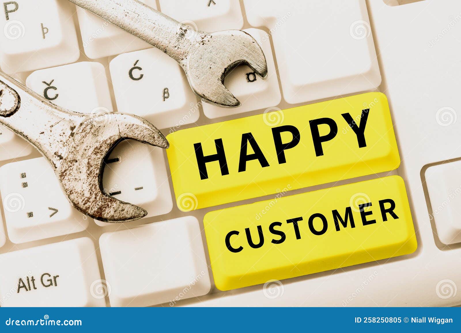 Conceptual Display Happy Customer. Concept Meaning Highest Satisfaction ...