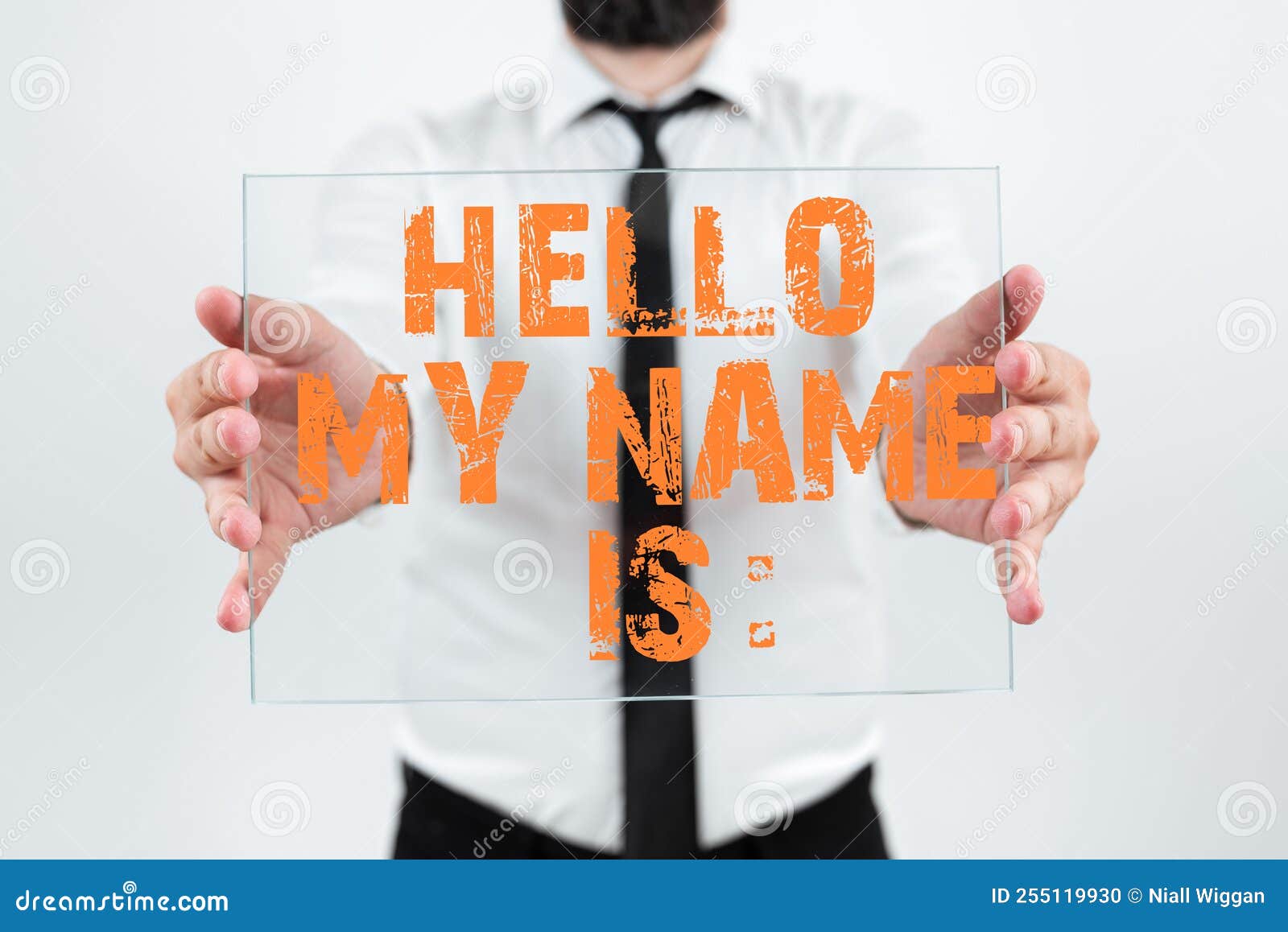 Conceptual Display Hello My Name Isintroducing Yourself To New People ... Conceptual Display Hello My Name Isintroducing Yourself To New People ...