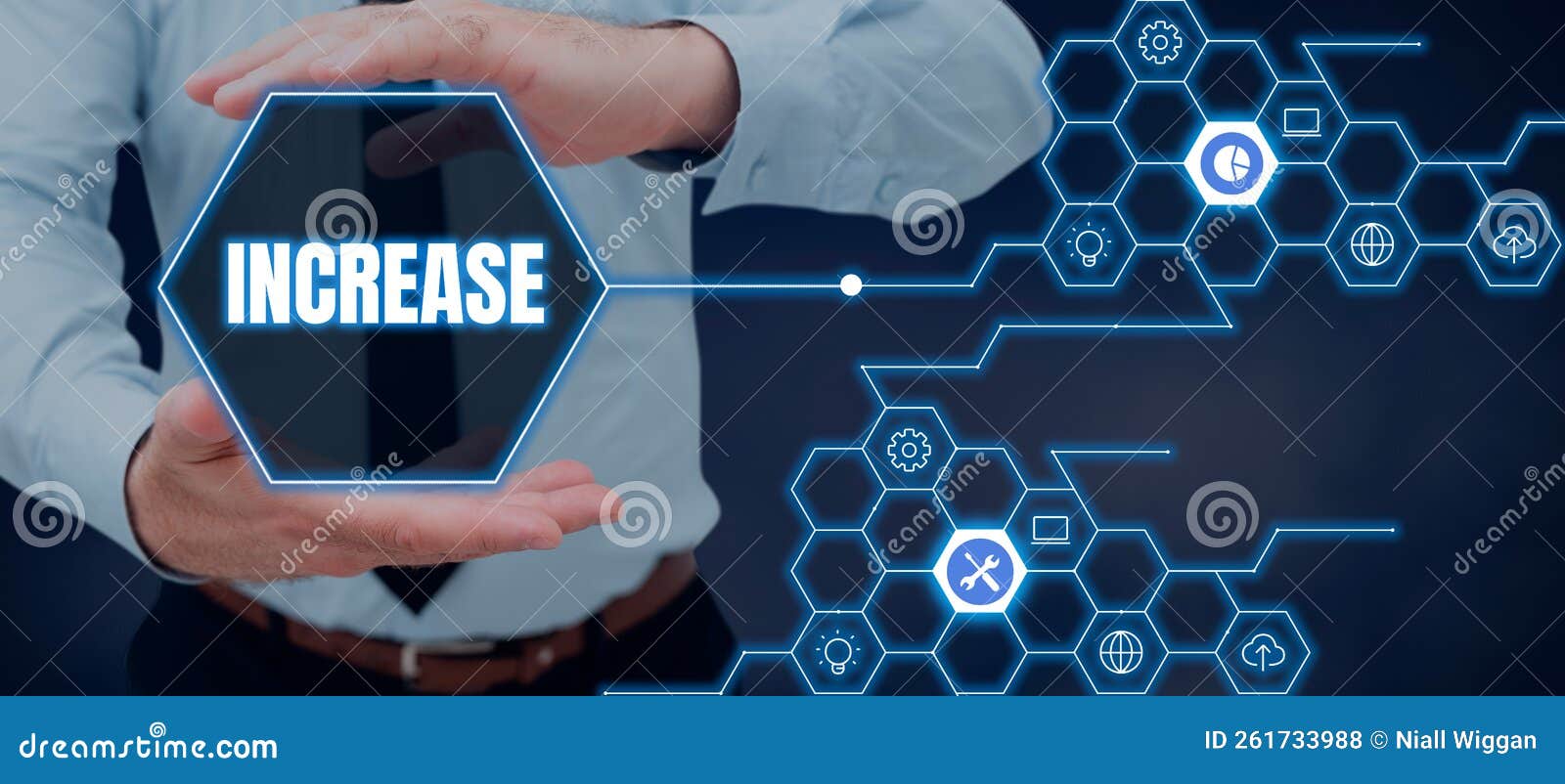 Conceptual Display Increase. Concept Meaning the Act of Getting Bigger ...