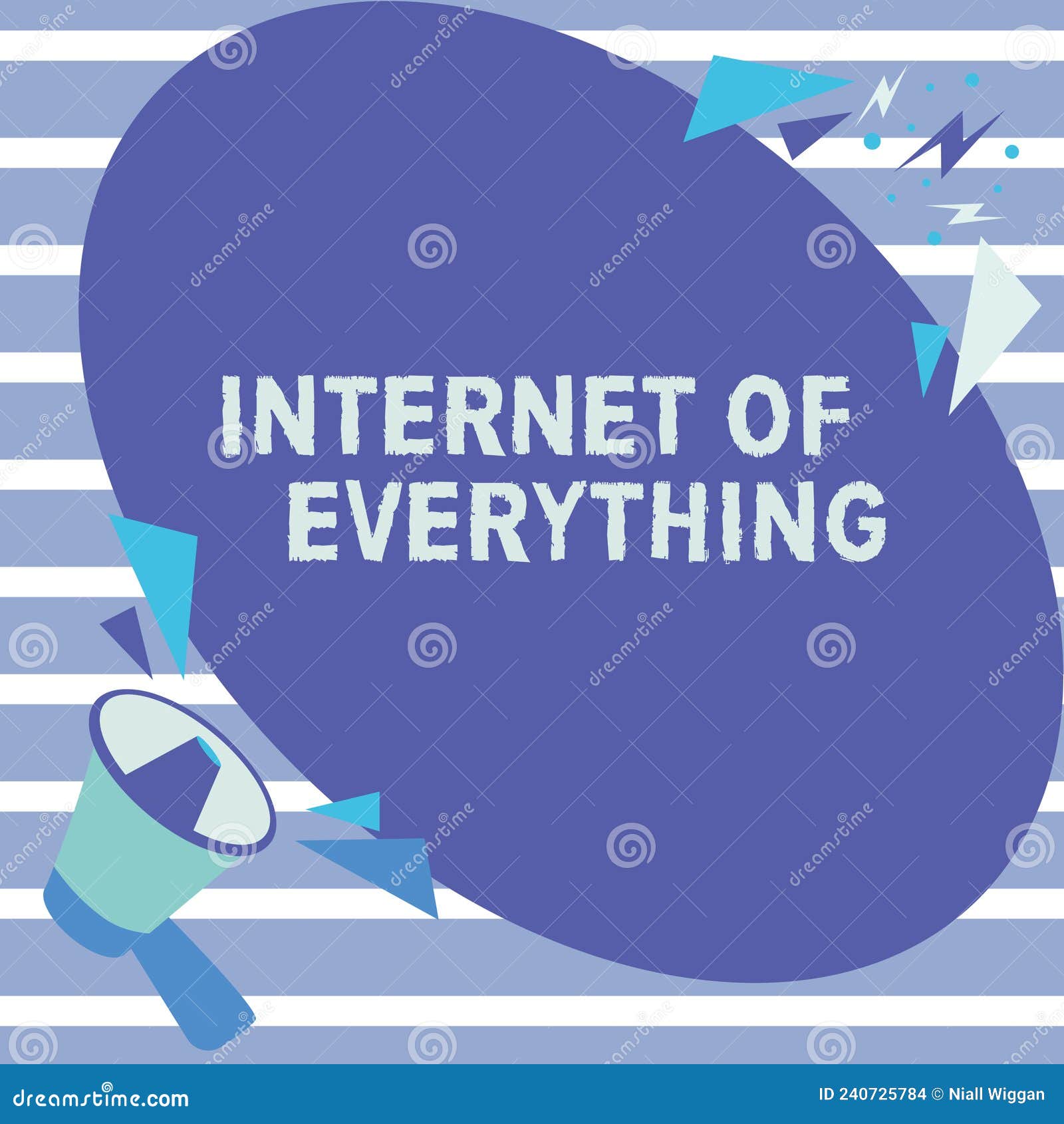 Conceptual Display Internet of Everything. Concept Meaning Network of ...