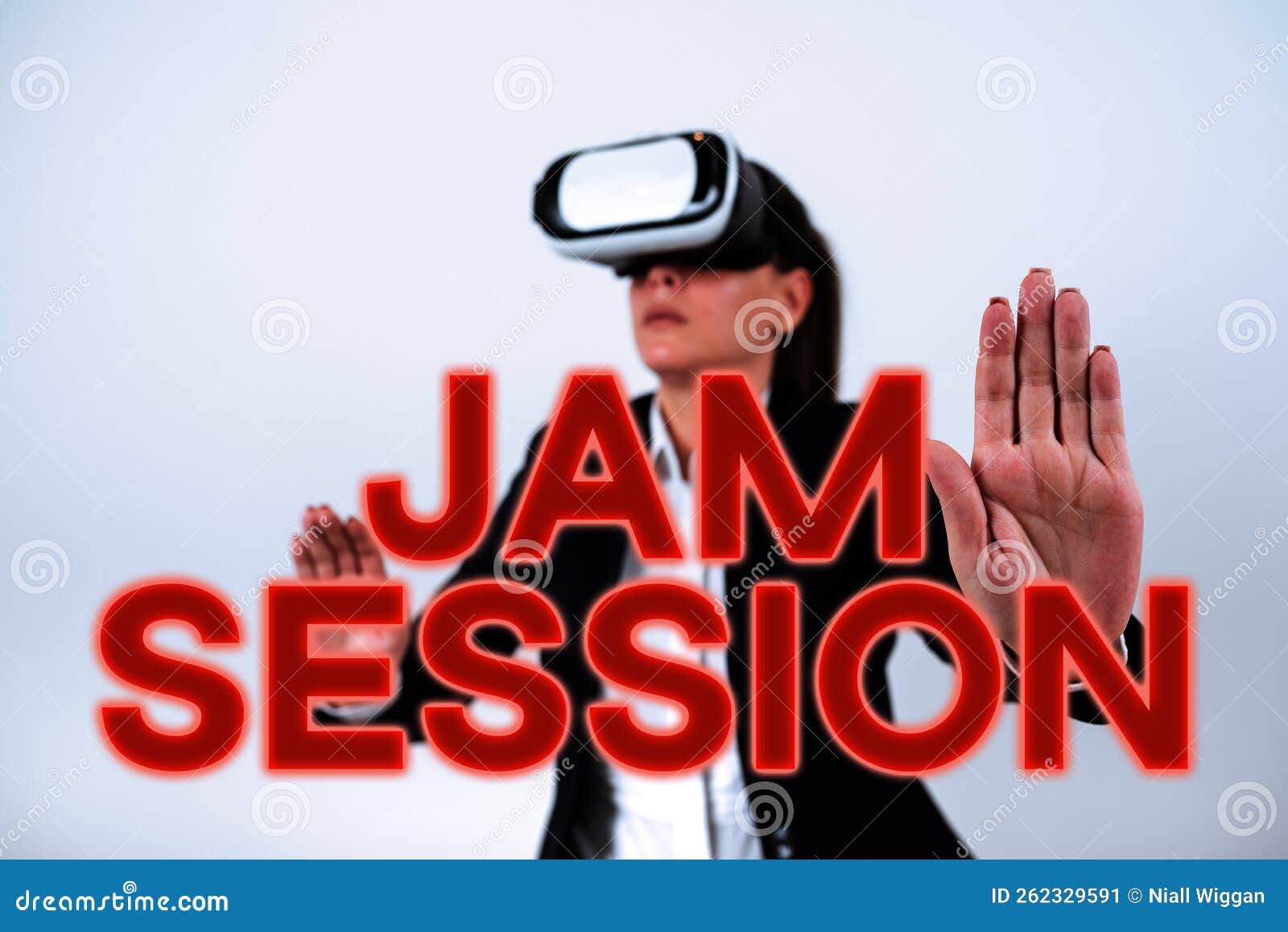 Conceptual Display Jam Session. Word for Impromptu Performance by a ...