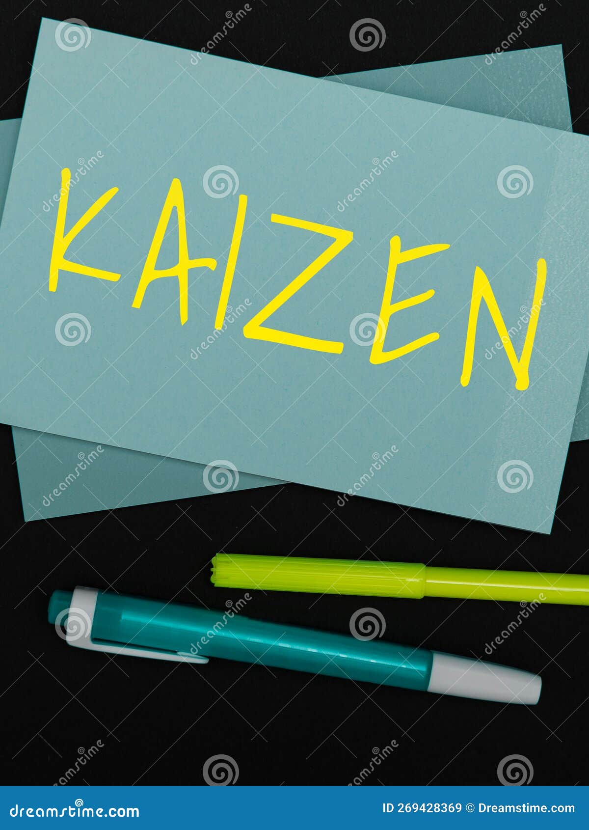 Conceptual Display Kaizen. Word Written on a Japanese Business ... Conceptual Display Kaizen. Word Written on a Japanese Business ...